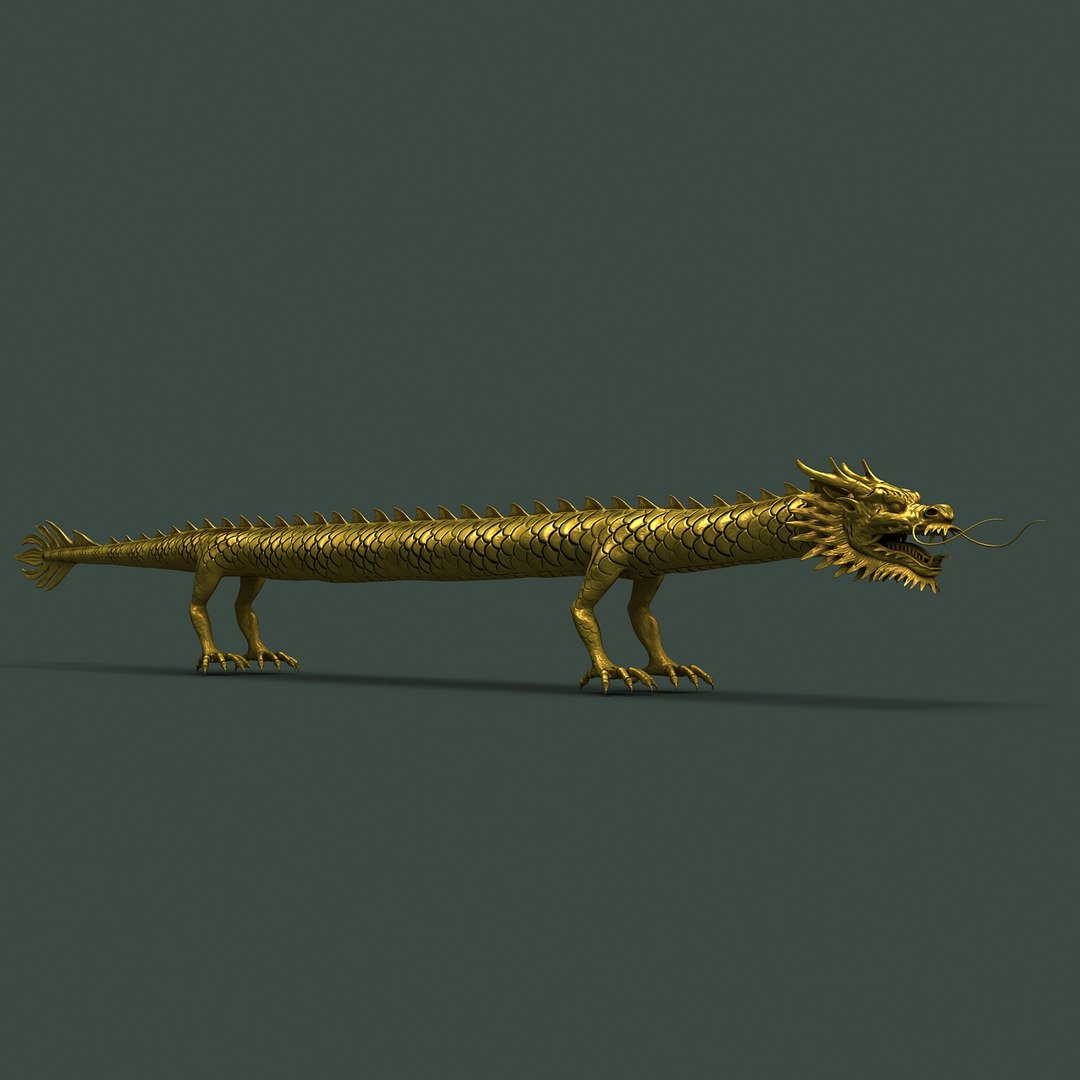 Ancient Straight Dragon Asian 3d 3ds