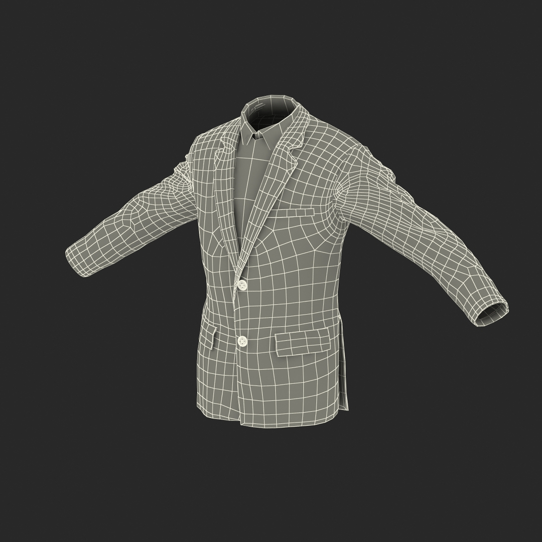 Mens Suit Jacket 2 3d Obj