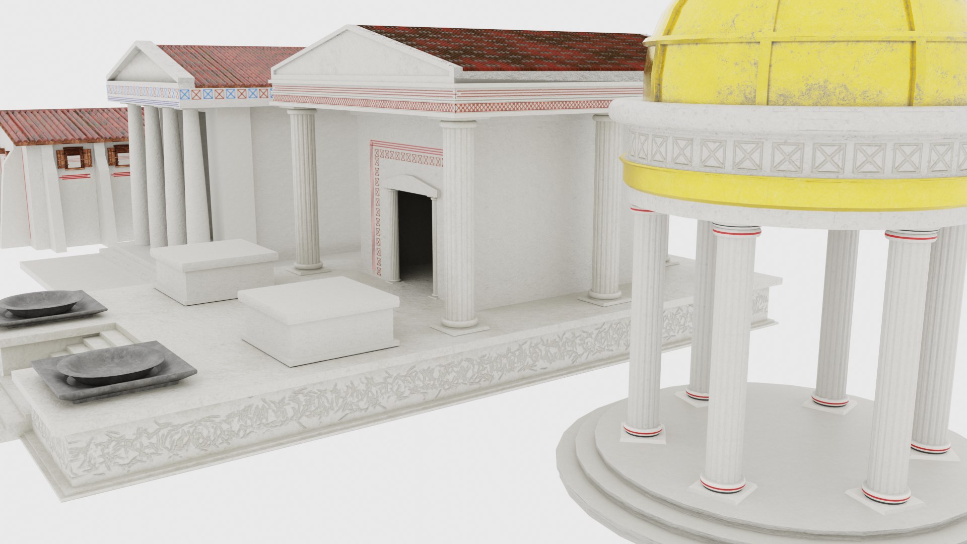 3D Roman Buildings - TurboSquid 2369946