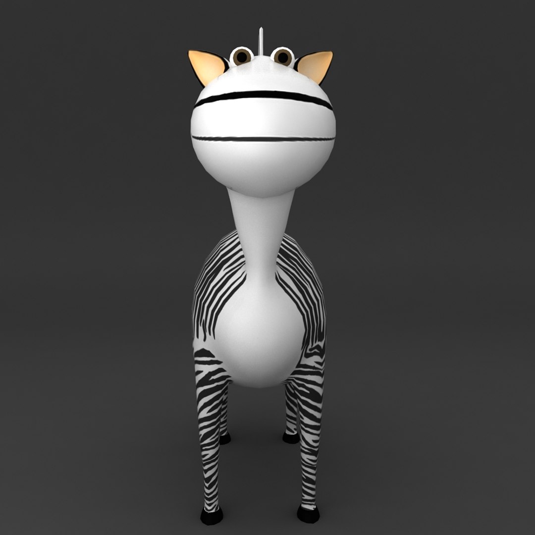 3d Zebra Rigged Model