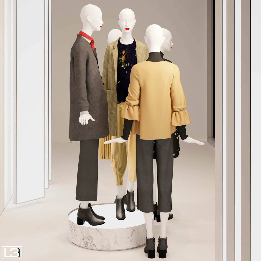 Fashion Store Mannequins Zara 3D Model - TurboSquid 1642402