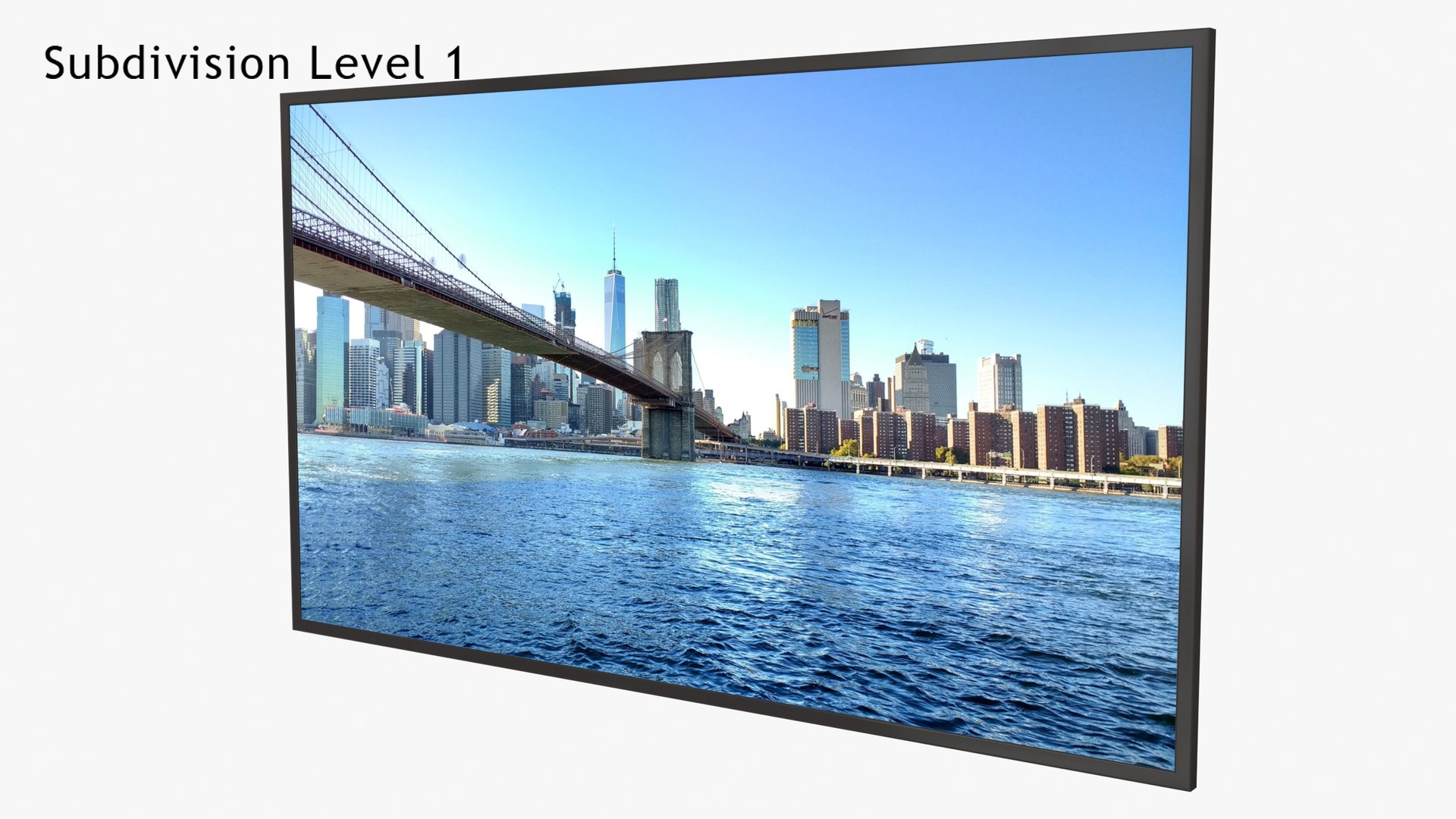 3D Low-poly Led Tv 65 - TurboSquid 1431817