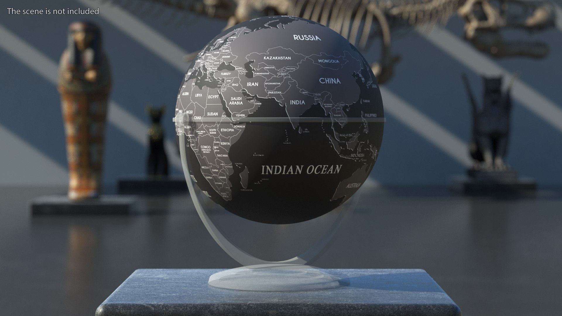 3D Black World Globe Model - TurboSquid 1879439
