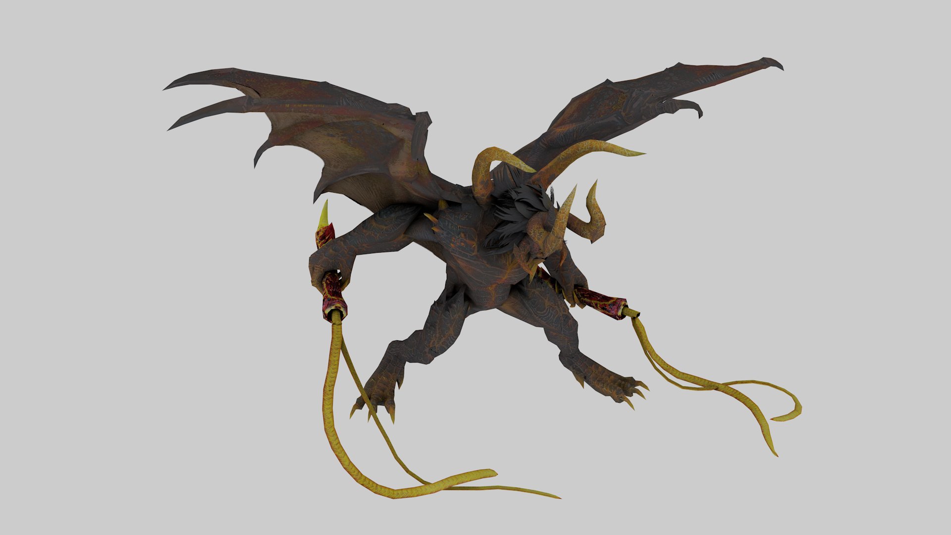 3D Demon Lord With Dual Blades 3D Model Model - TurboSquid 2371896