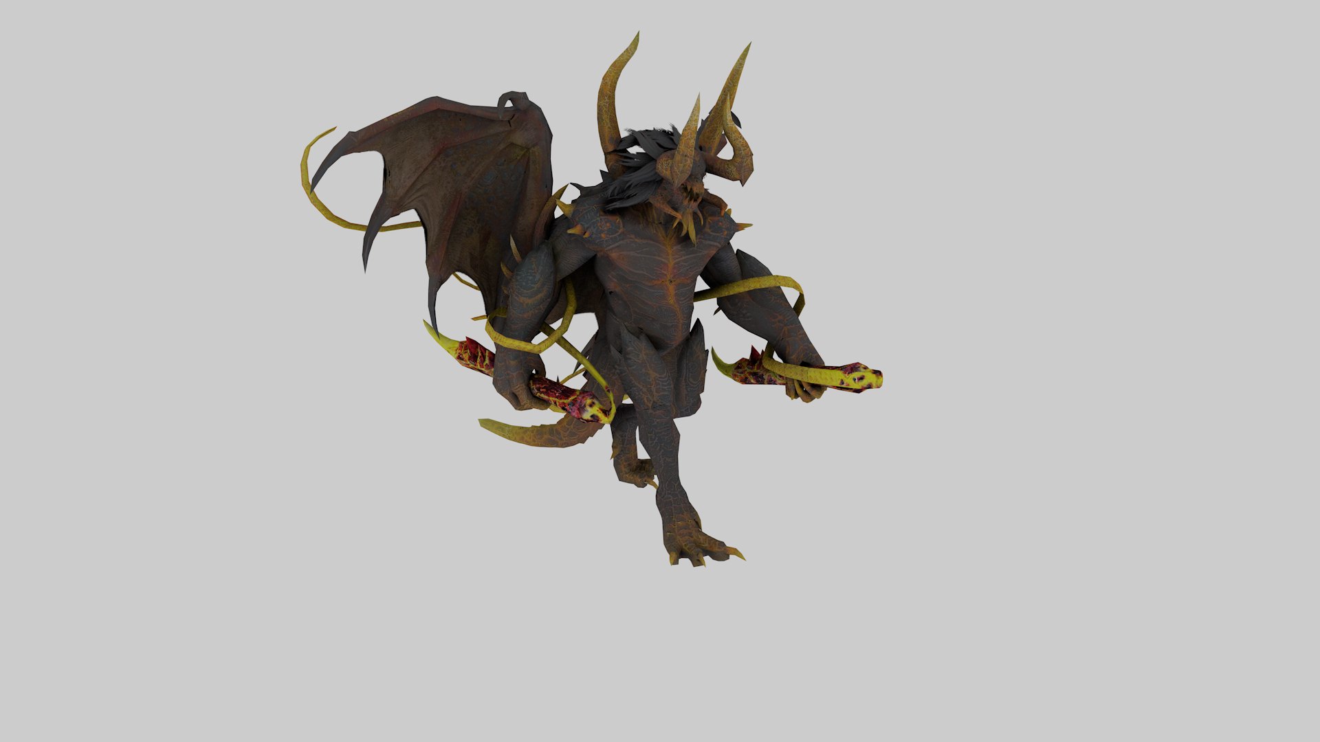 3D Demon Lord With Dual Blades 3D Model Model - TurboSquid 2371896
