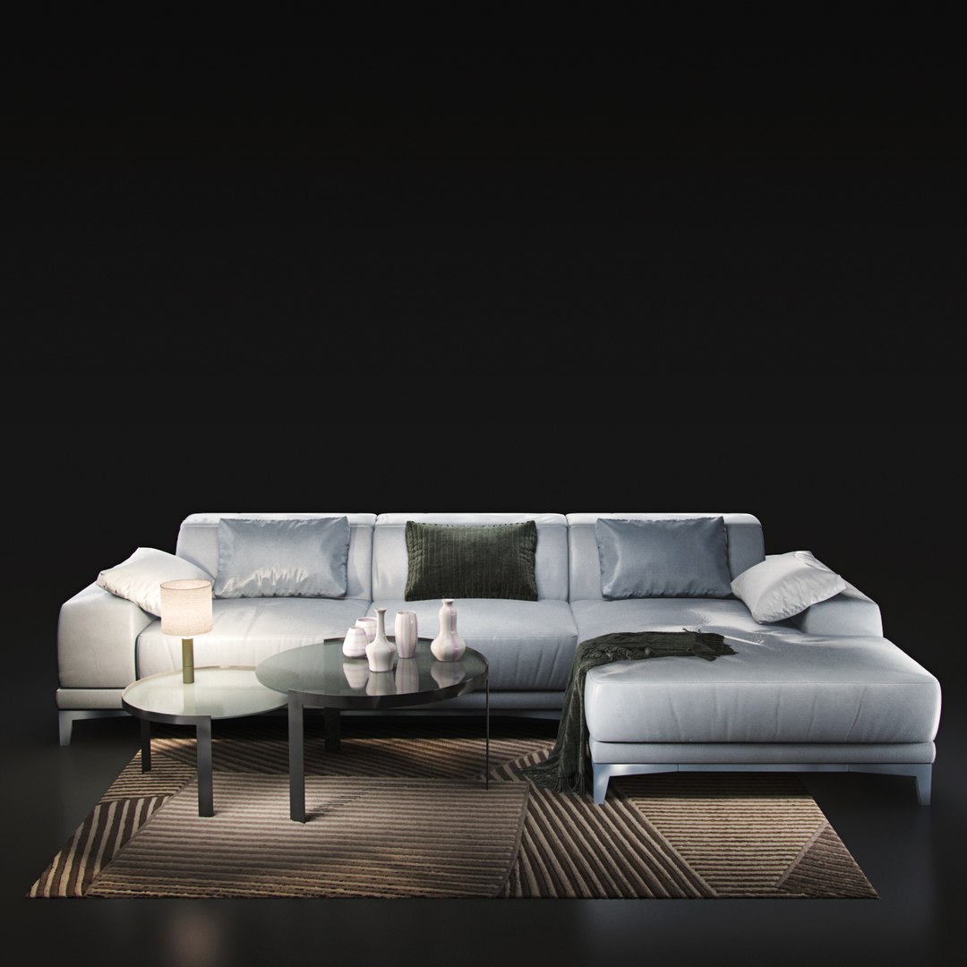 Sofa natuzzi borghese 2826 3D model - TurboSquid 1191321