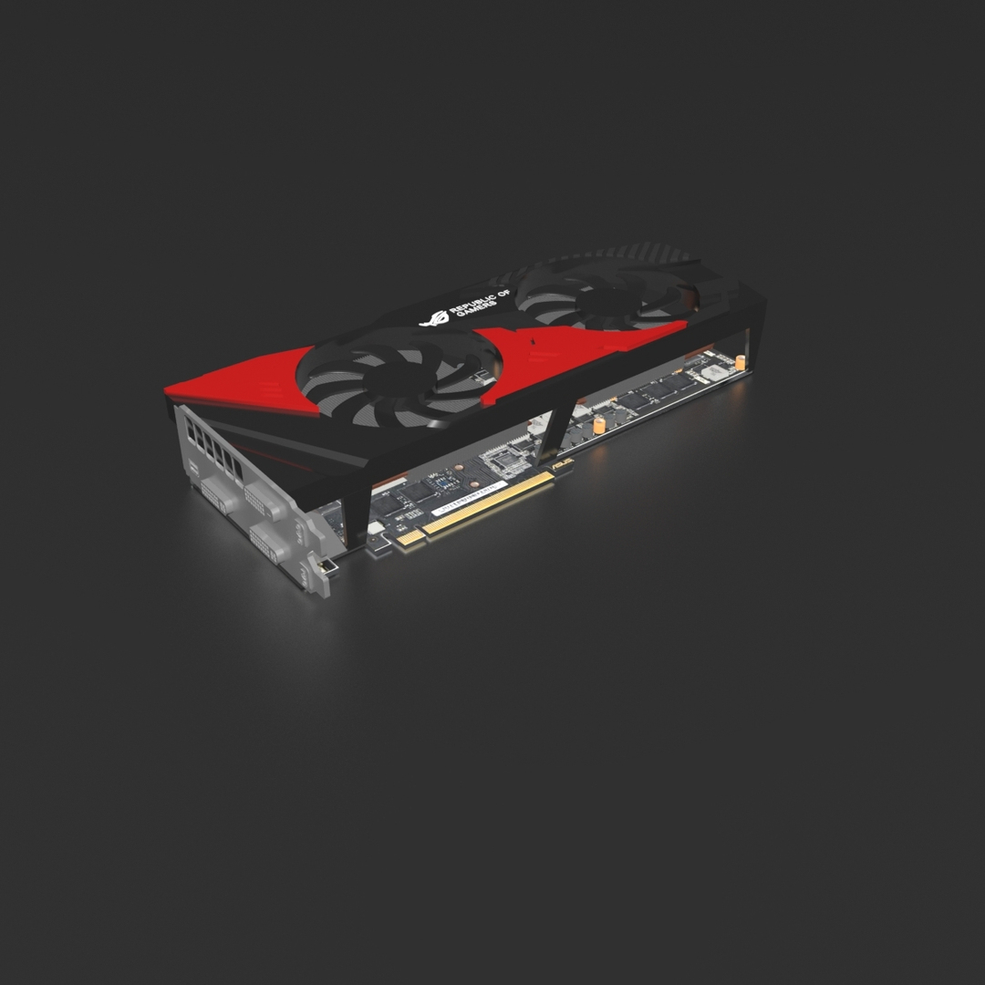 Free Graphics Card Mars 760 3d Model