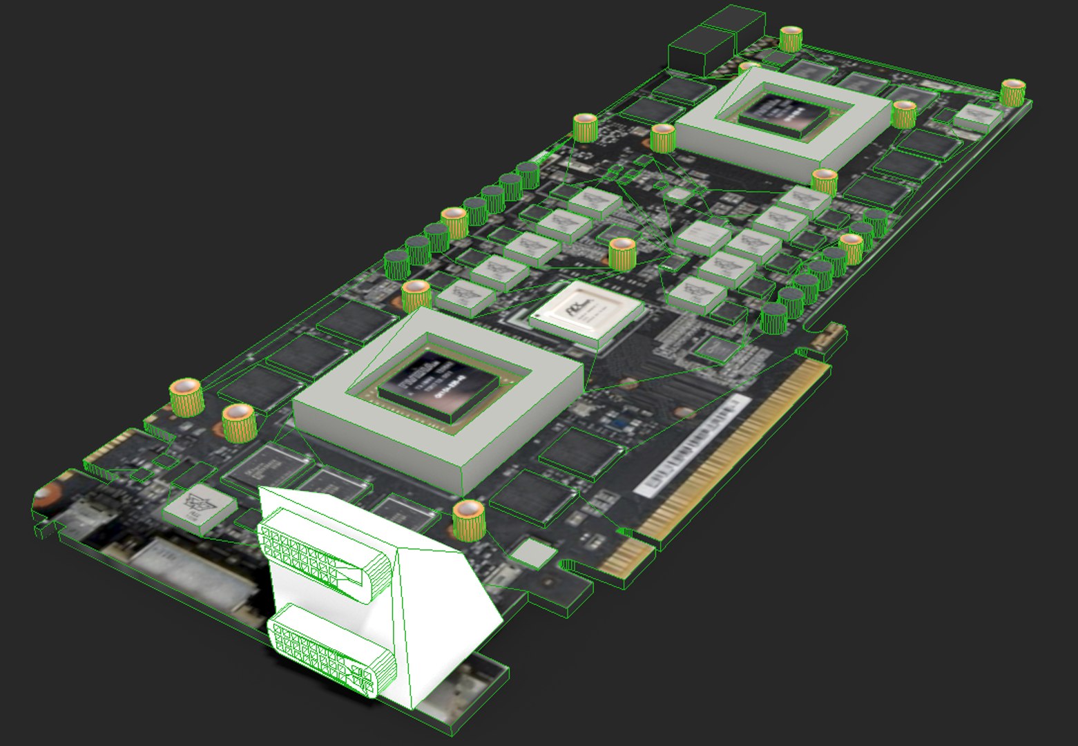 Free Graphics Card Mars 760 3d Model