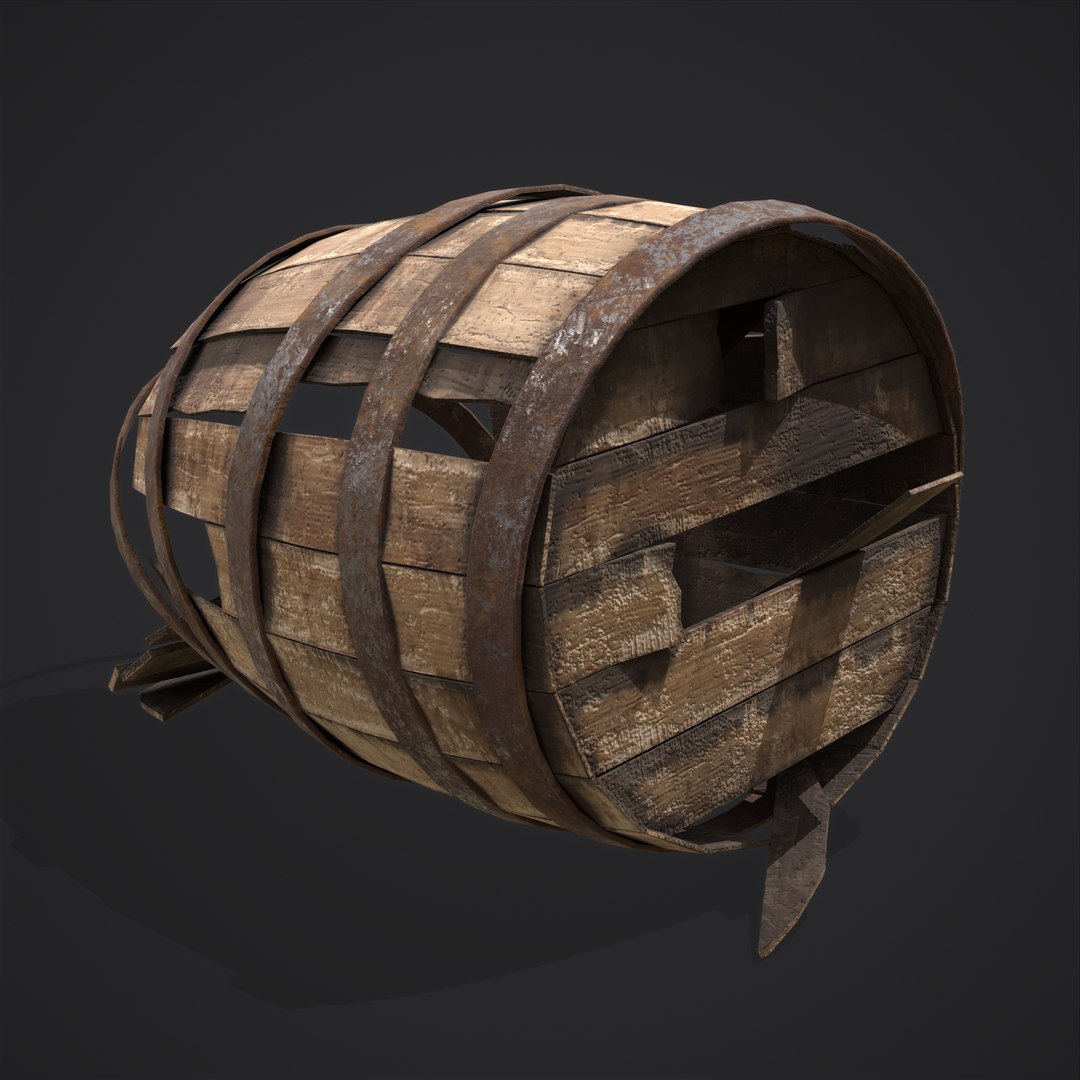 3D Broken Barrel Model - TurboSquid 1817354