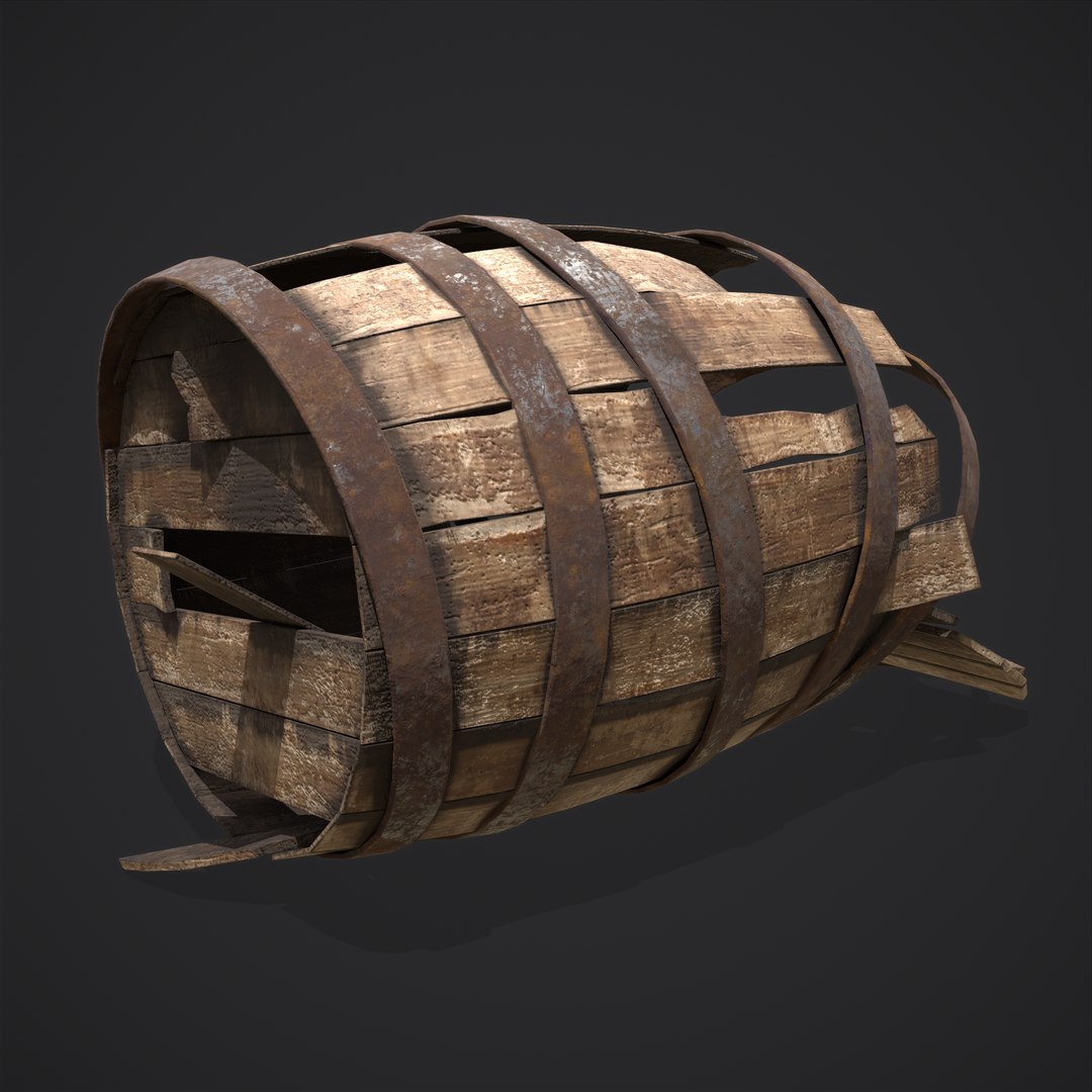 3D Broken Barrel Model - TurboSquid 1817354