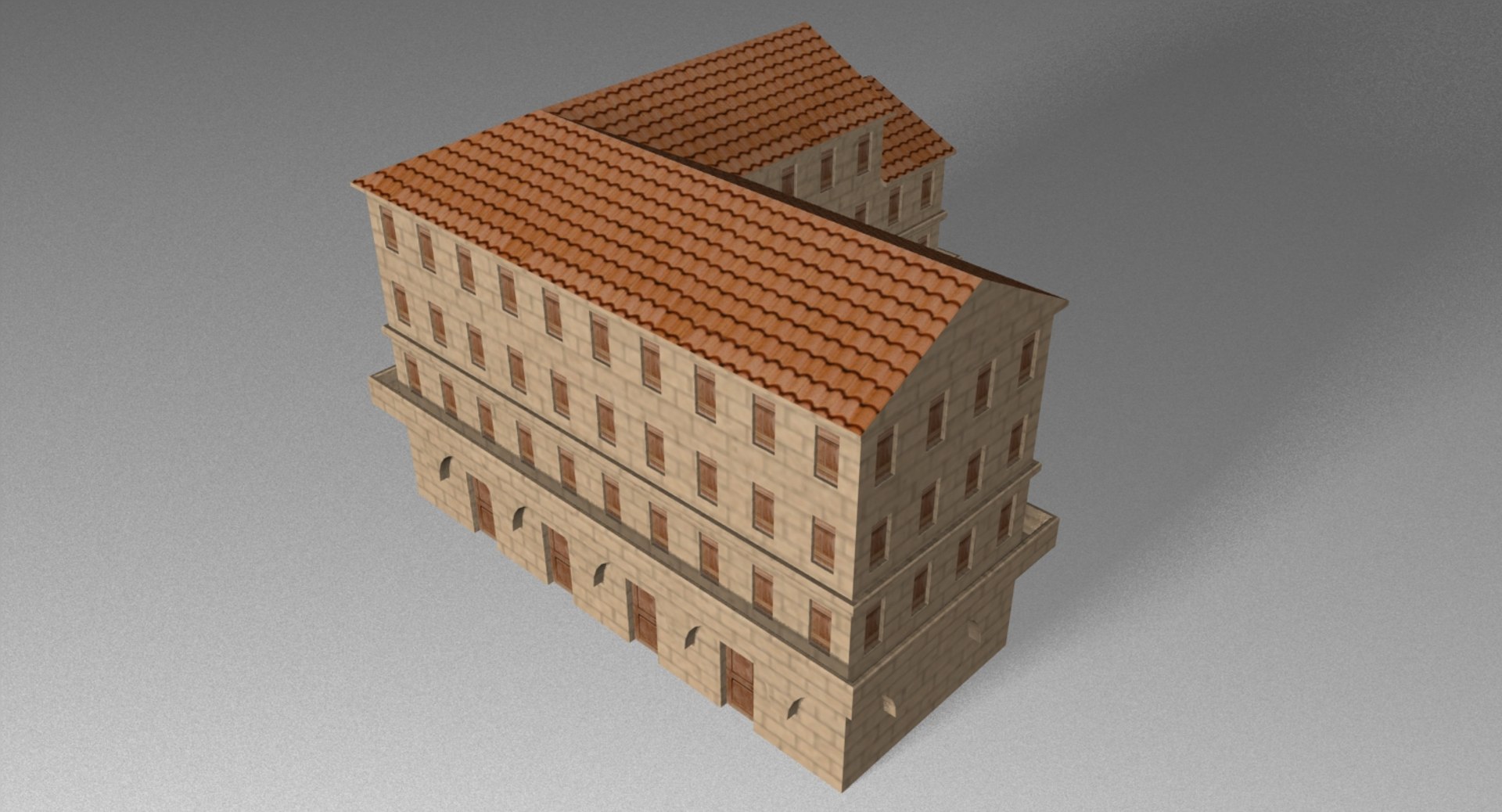 Roman Insula 3d Model