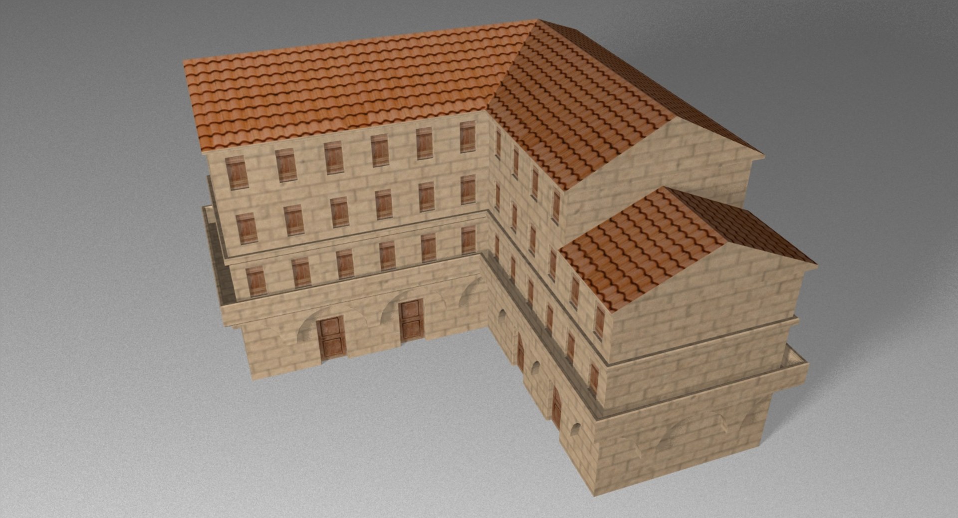 Roman Insula 3d Model
