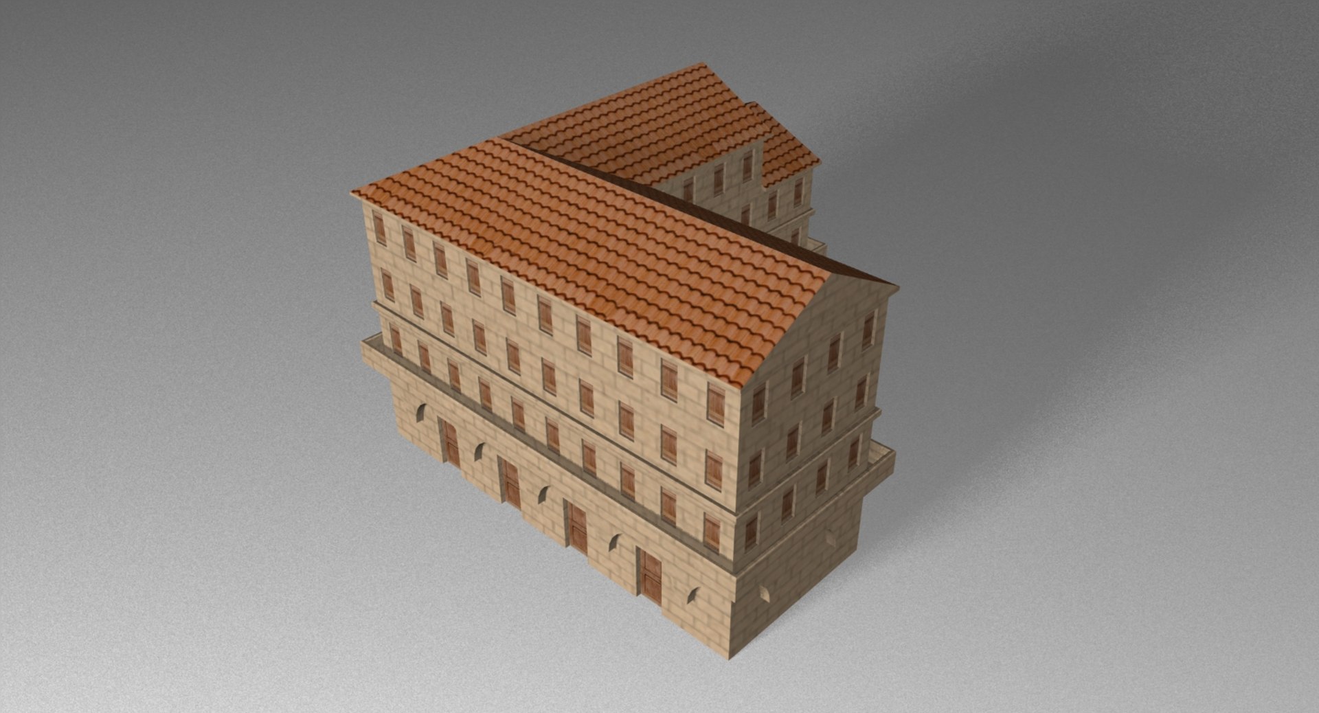 Roman Insula 3d Model
