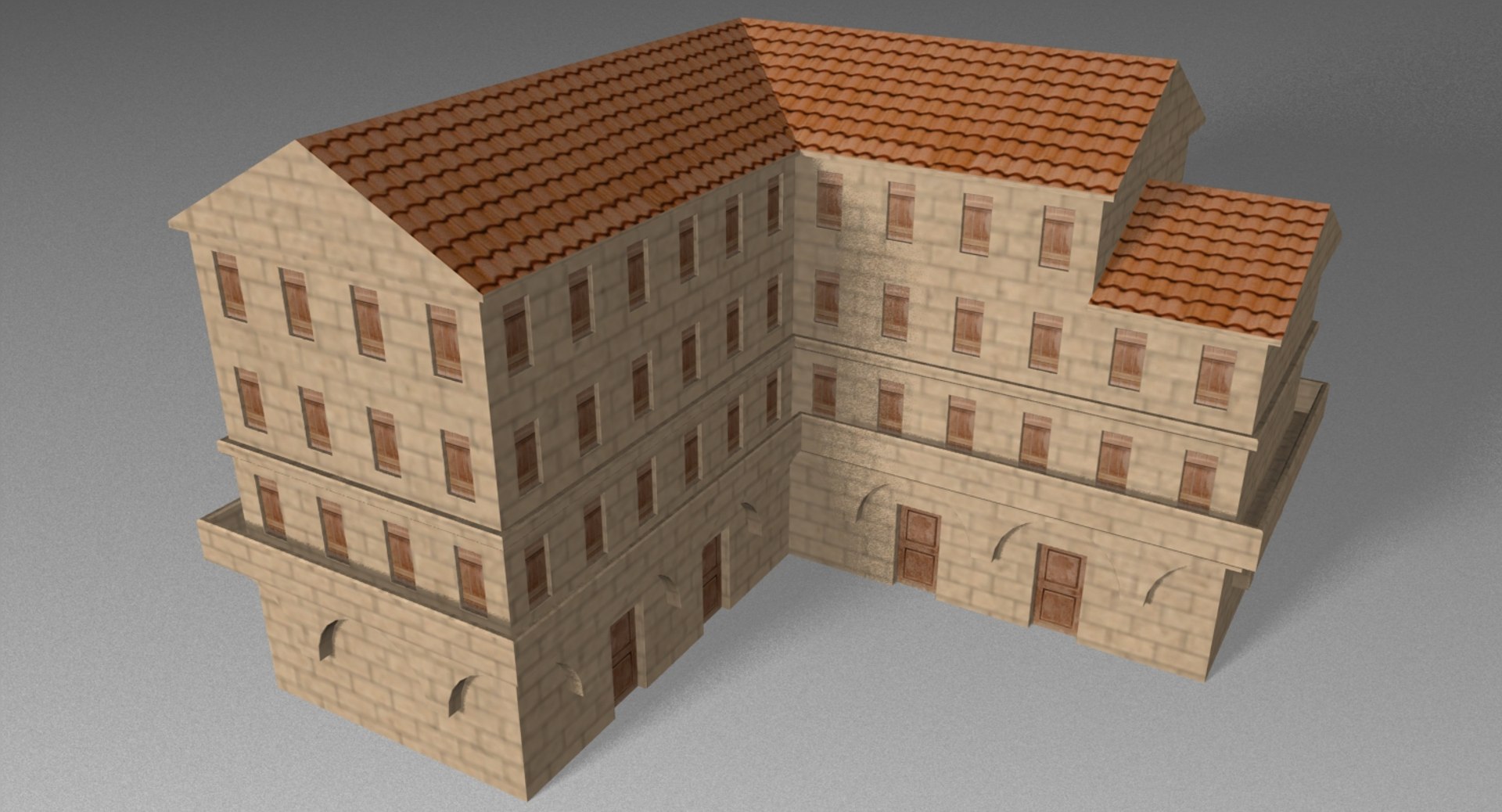 Roman Insula 3d Model