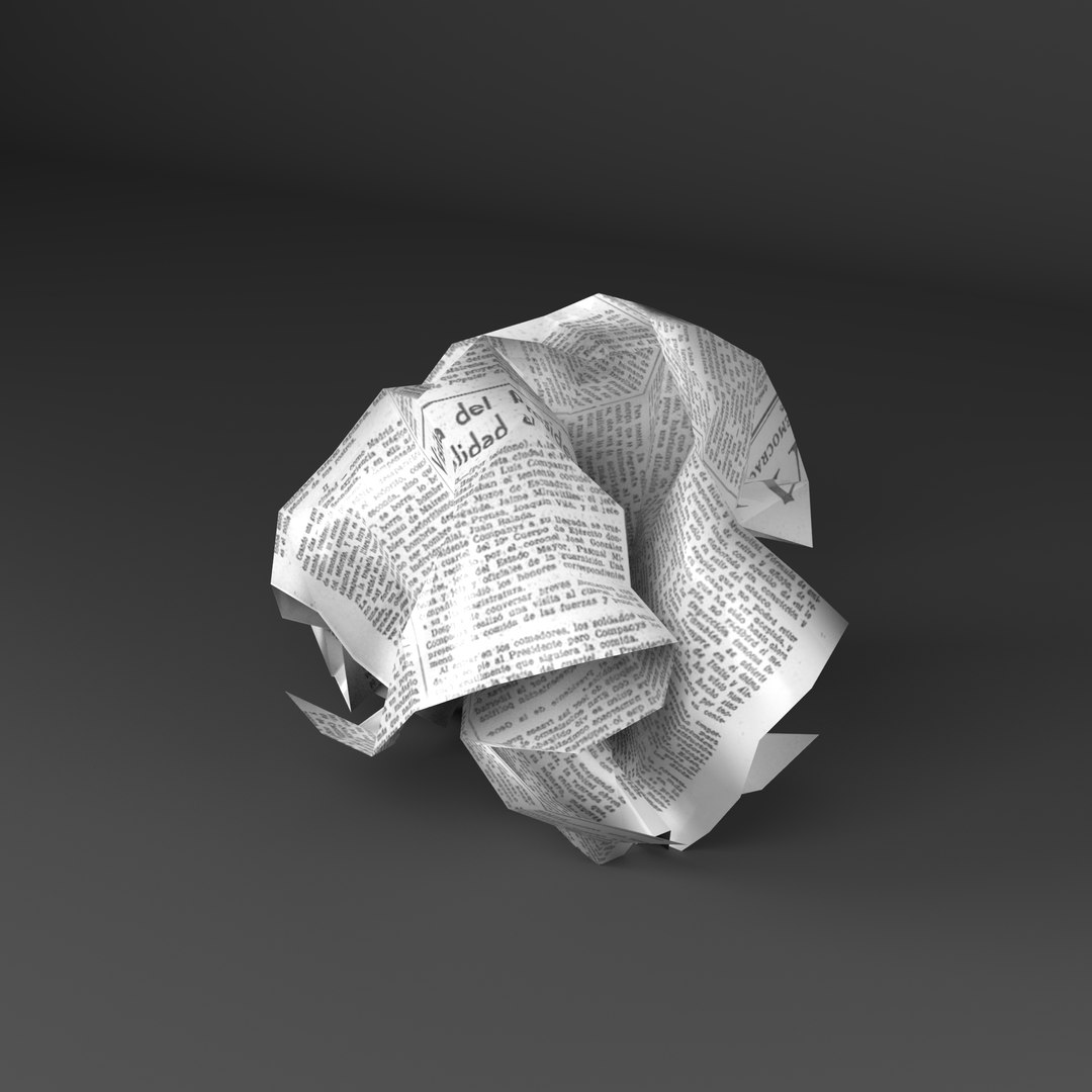 Rig To Crumple A Paper 3D - TurboSquid 2186631