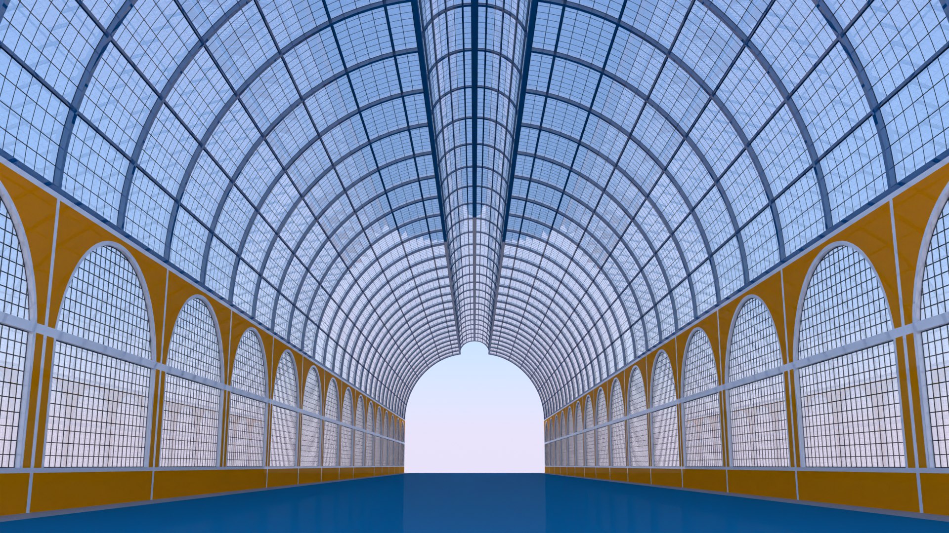 Glass Corridor II 3D Model - TurboSquid 2155279