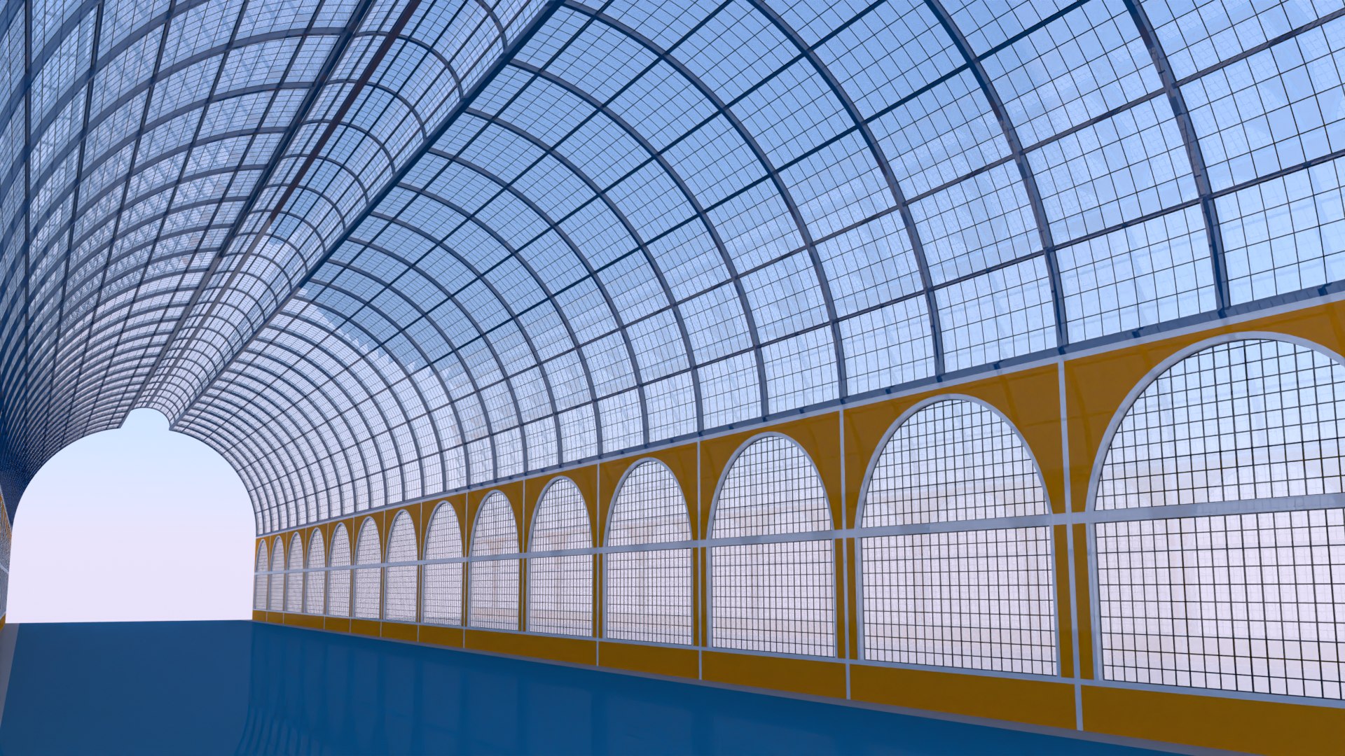 Glass Corridor II 3D Model - TurboSquid 2155279