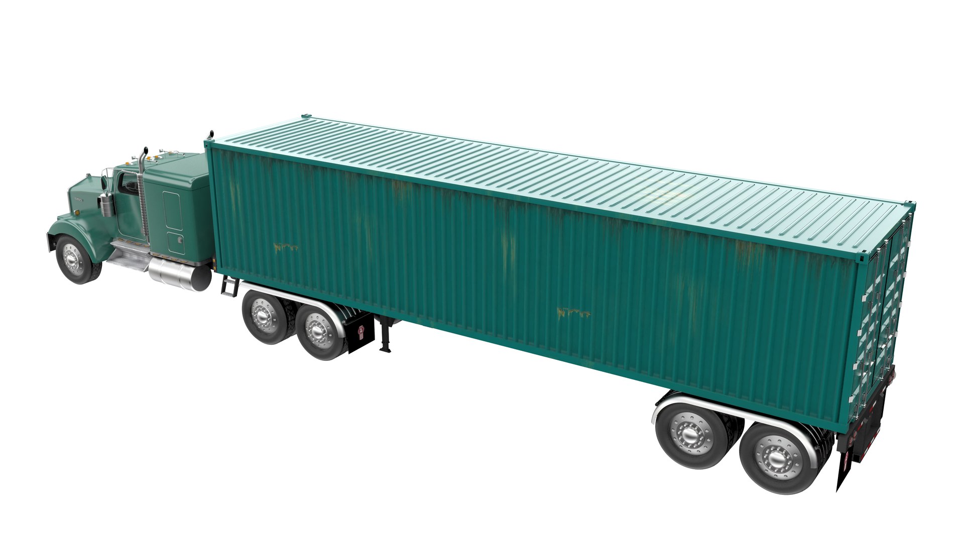 Container Cargo Trailer Truck 3D Model - TurboSquid 1720006