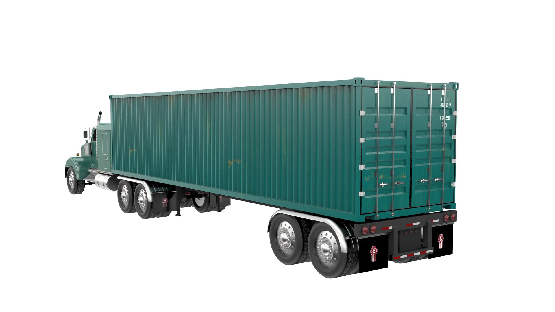 Container Cargo Trailer Truck 3D Model - TurboSquid 1720006