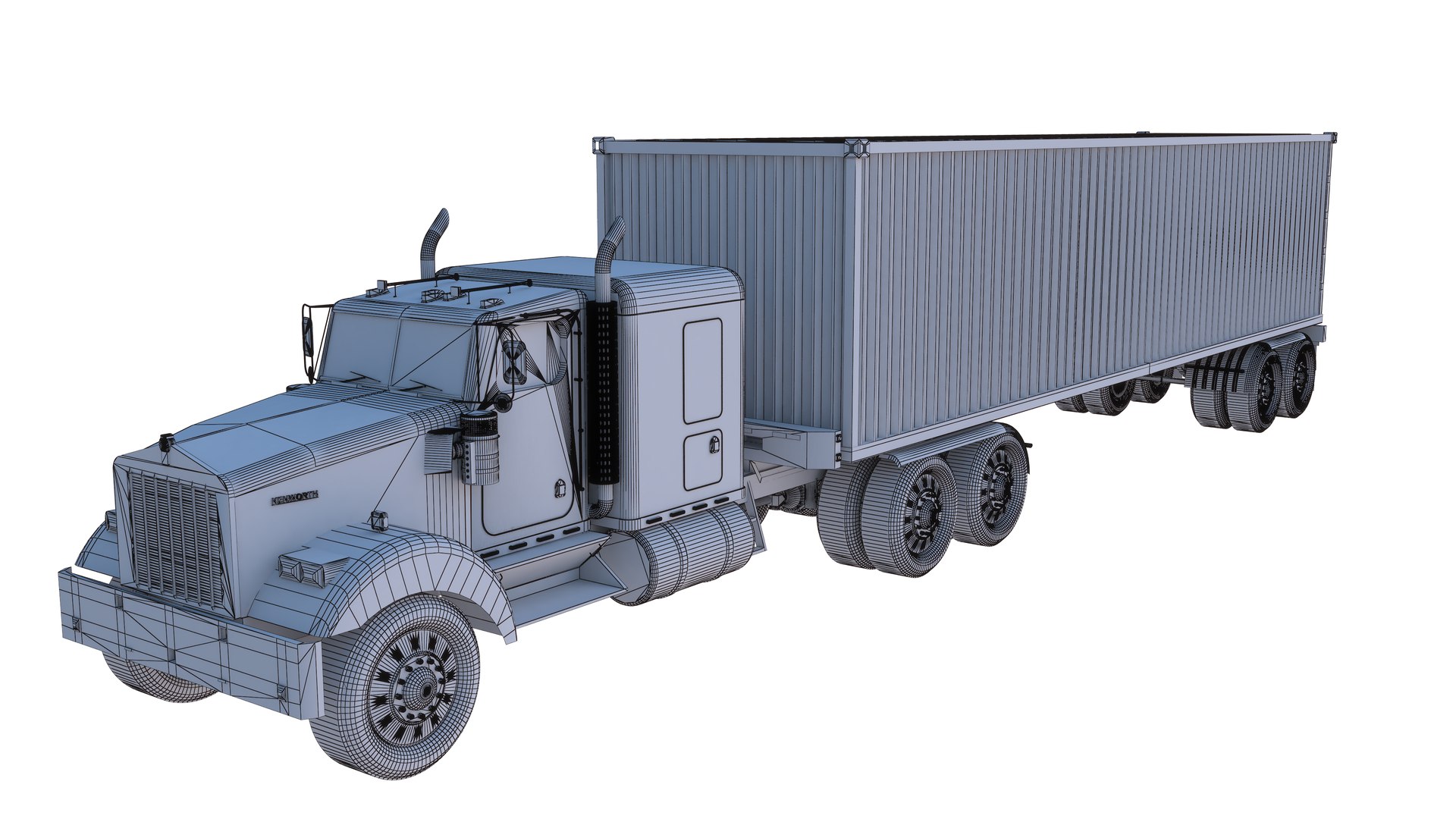 Container Cargo Trailer Truck 3D Model - TurboSquid 1720006