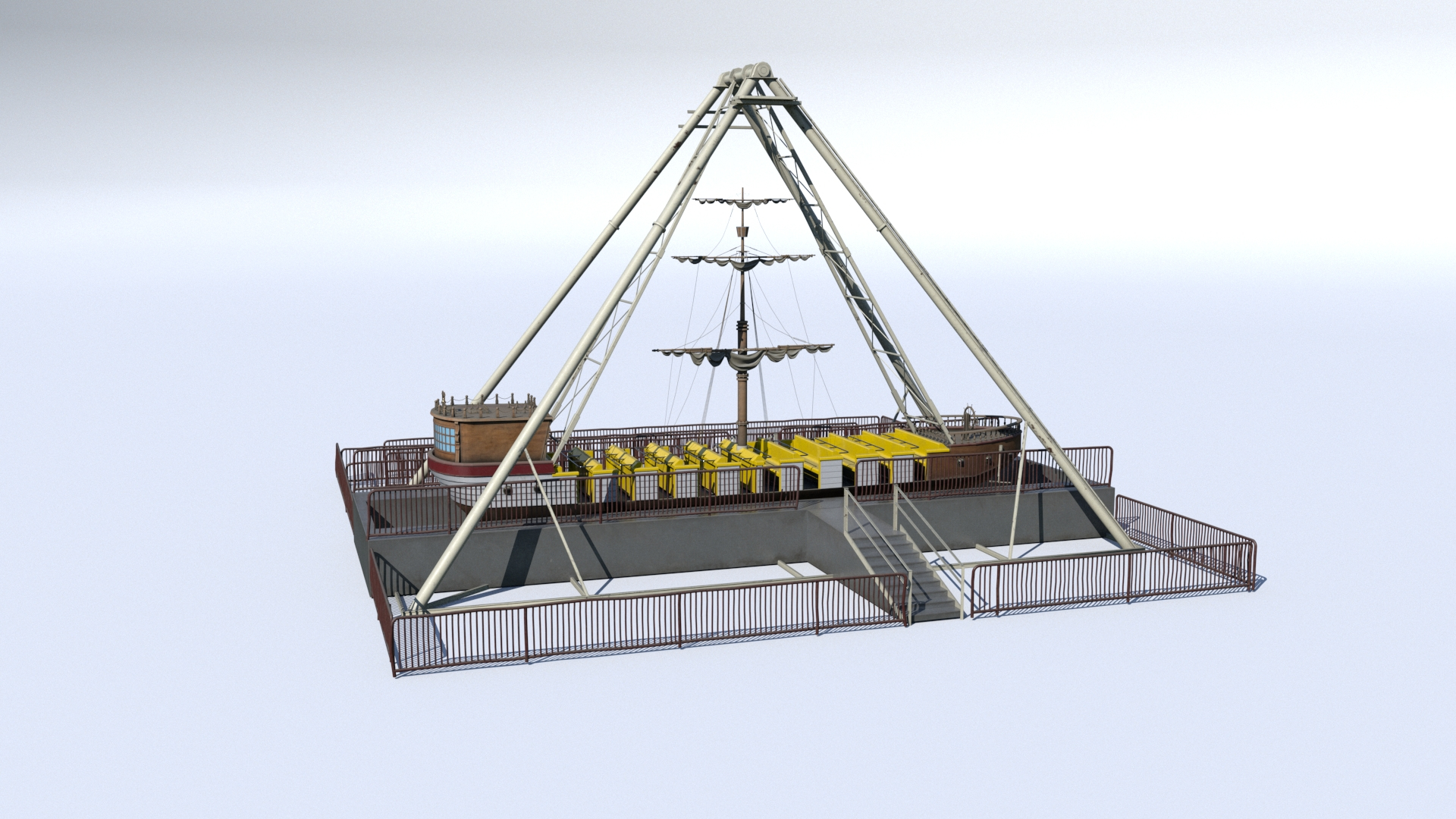 3D Pirate Ship Carousel - TurboSquid 2070545