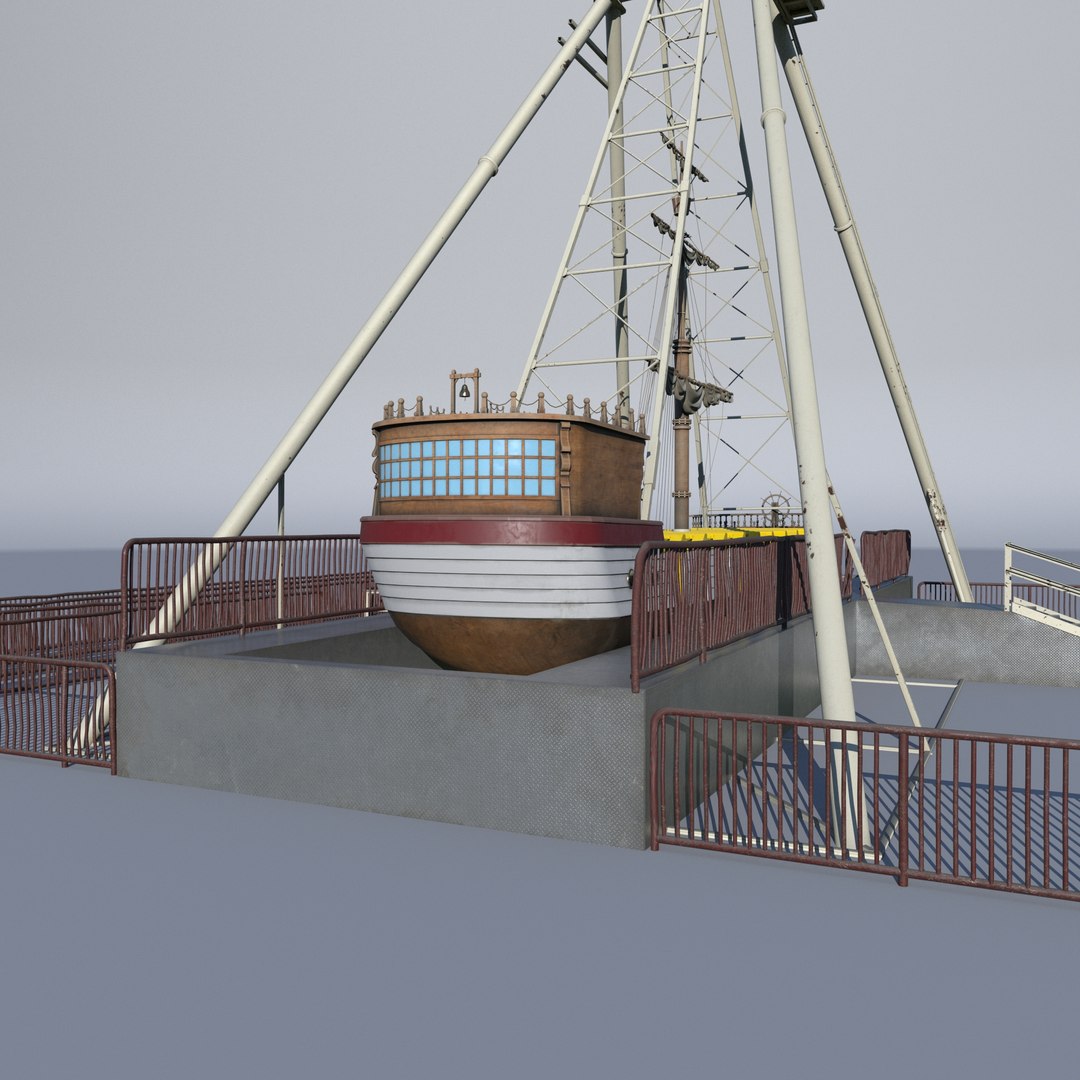 3D Pirate Ship Carousel - TurboSquid 2070545