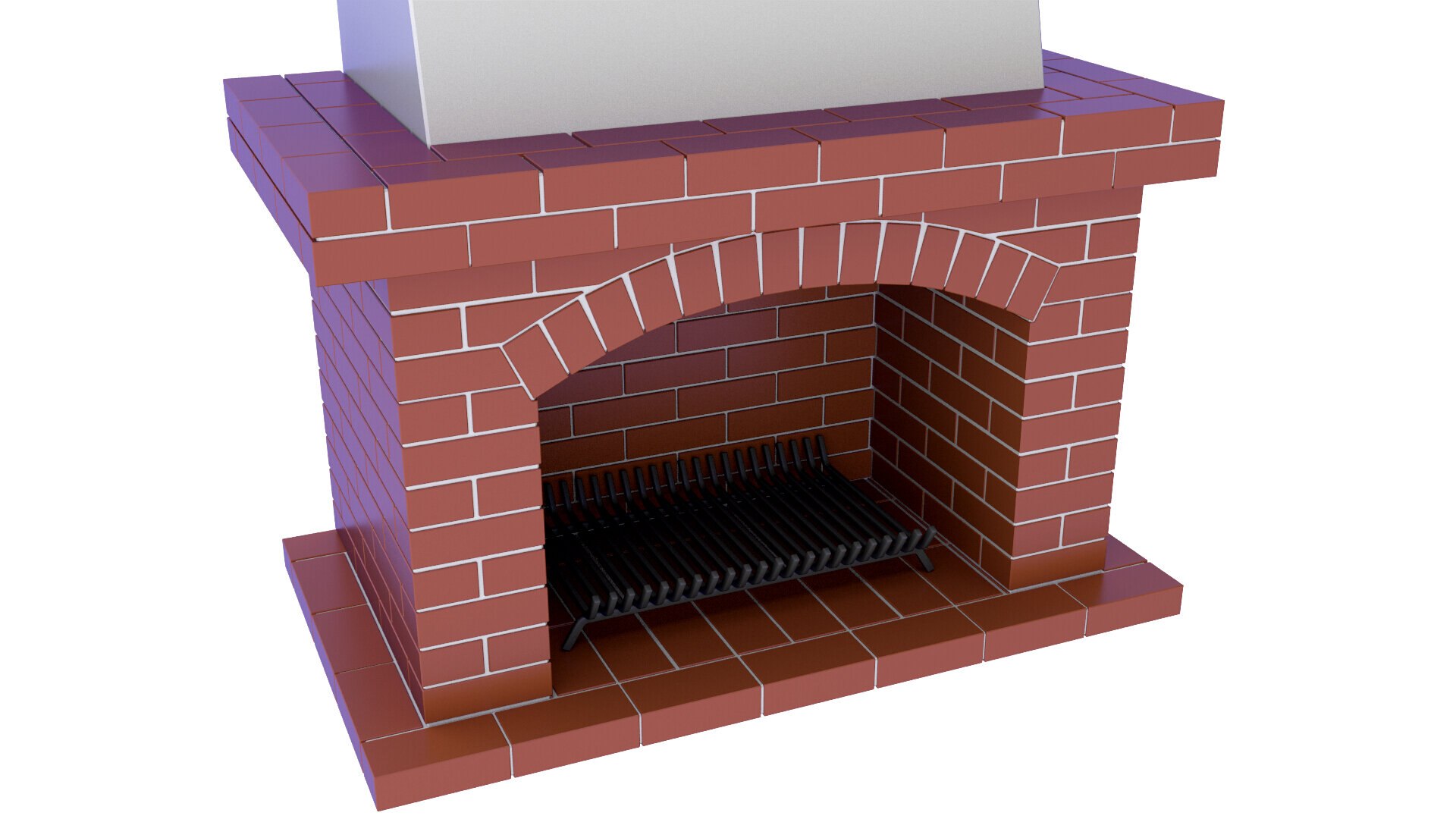 3D Open Brick Fireplace 13 - TurboSquid 1999076