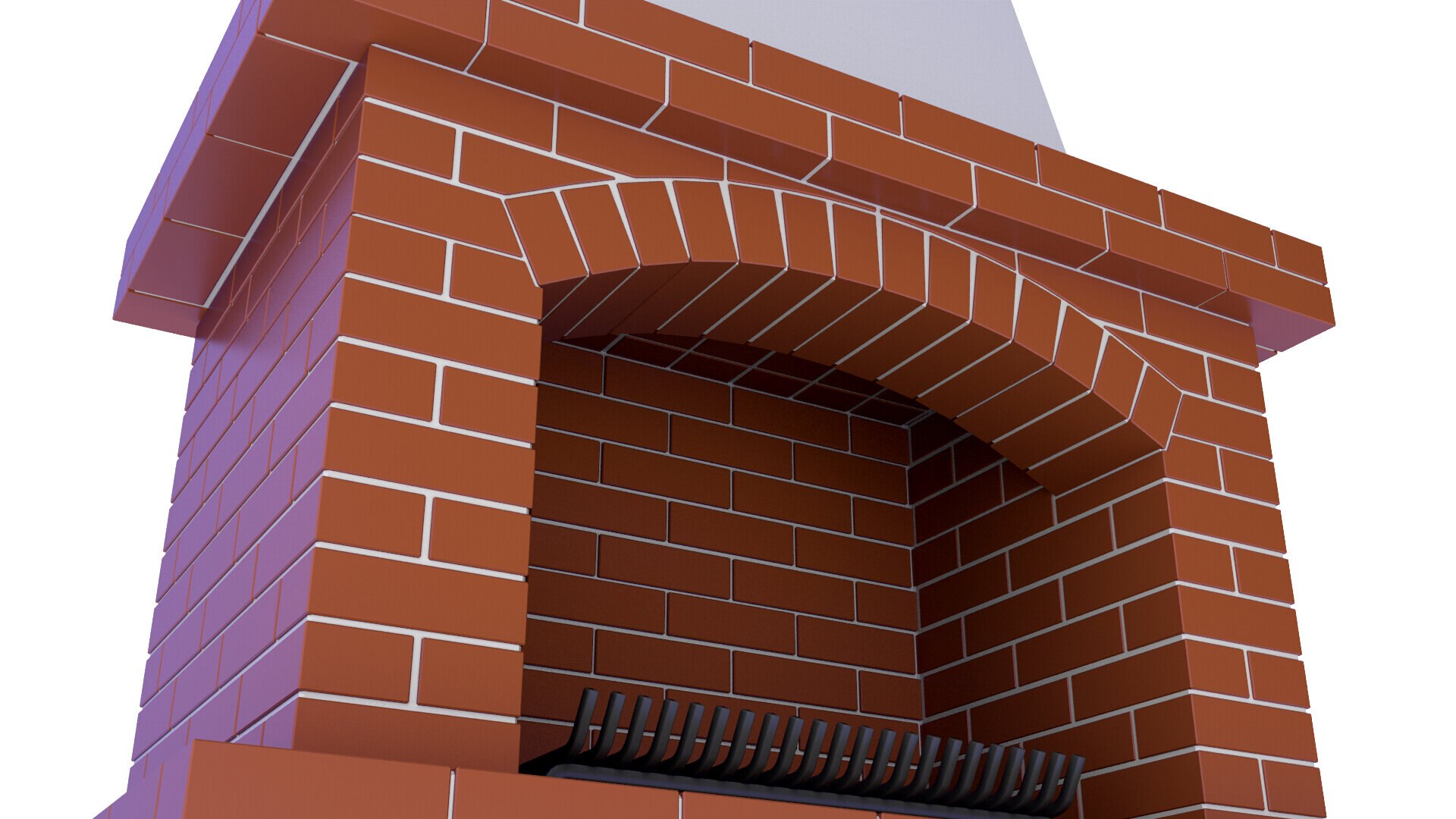 3D Open Brick Fireplace 13 - TurboSquid 1999076
