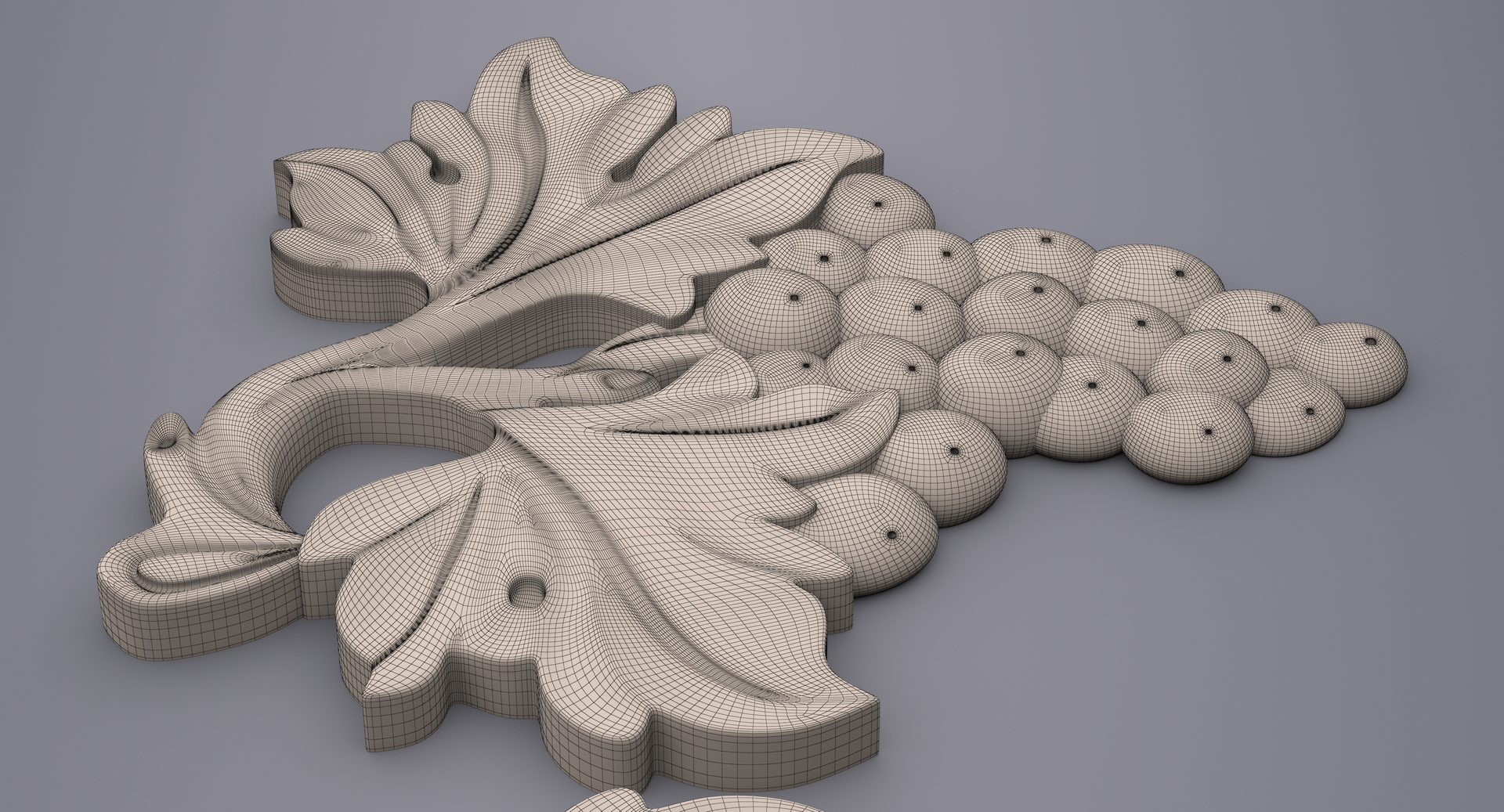 free alamo grape clusters onlay 3d model