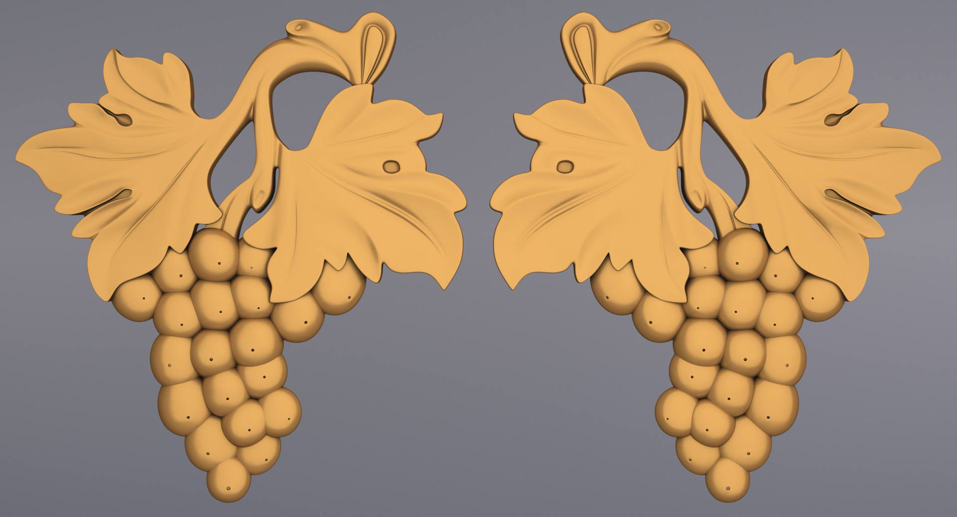 Free Alamo Grape Clusters Onlay 3d Model