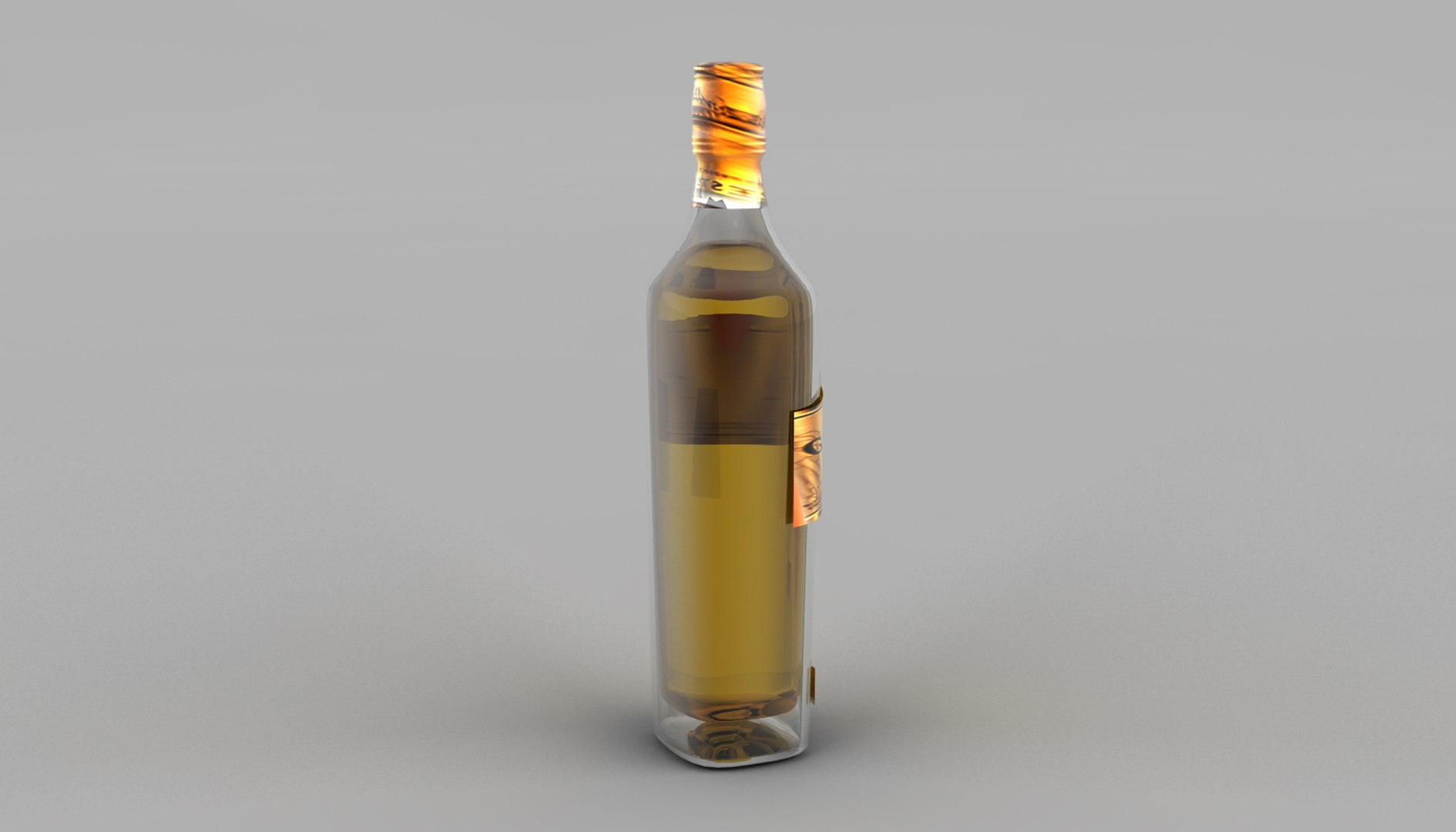 3D Gold Label Bottle Model - TurboSquid 1319212