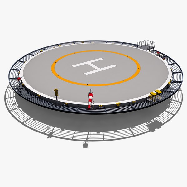 Dual Heliport model - TurboSquid 1859713