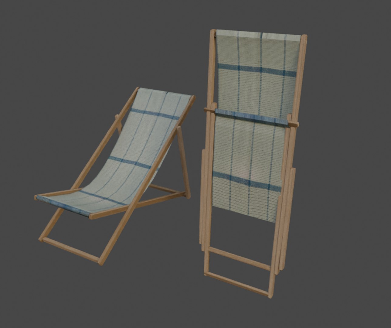3D beach chair low polly model - TurboSquid 1714665