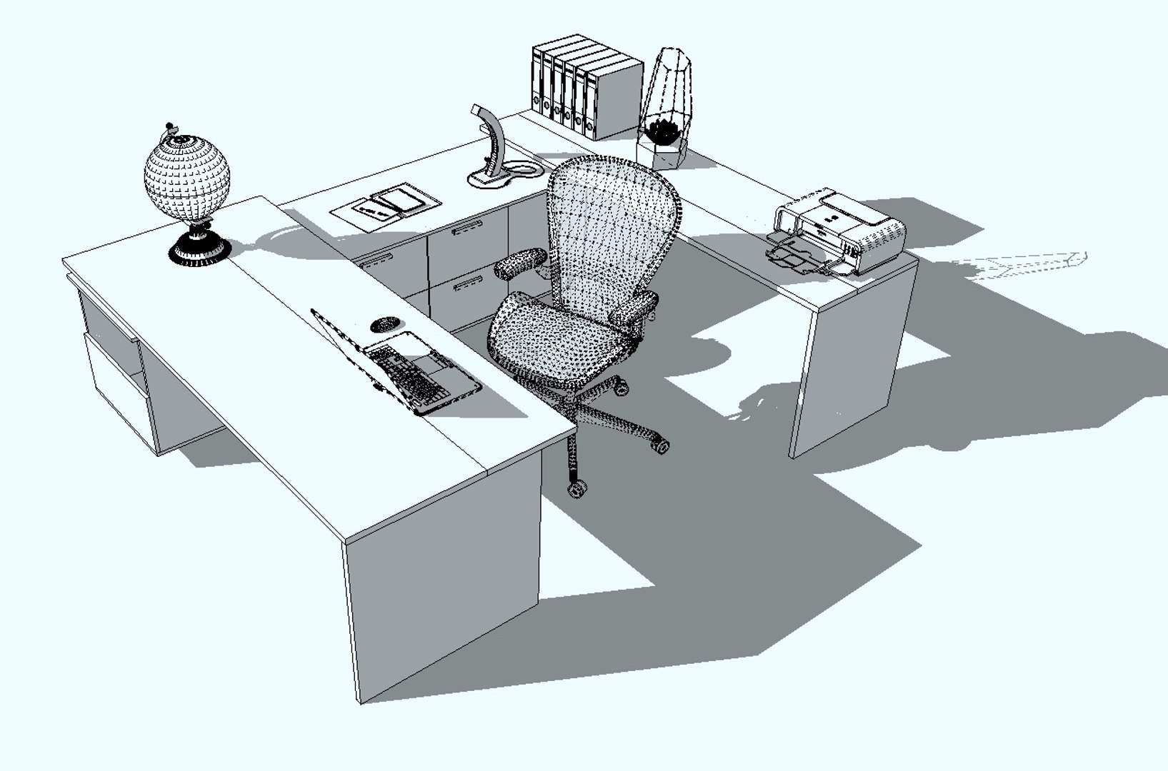 Office Desk 3D - TurboSquid 1590229