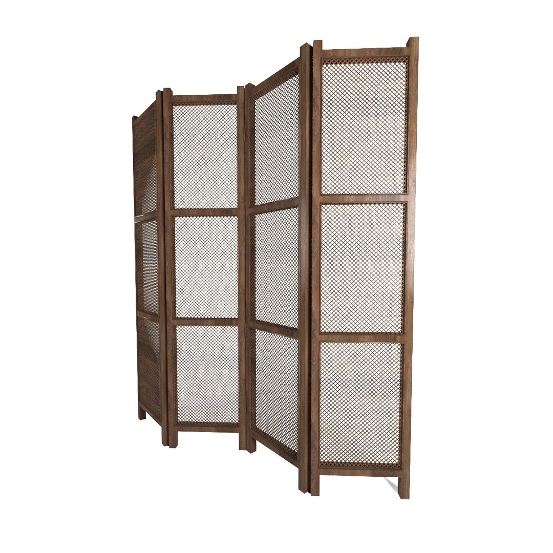3D Wood Screen Paravan Model - TurboSquid 1460772
