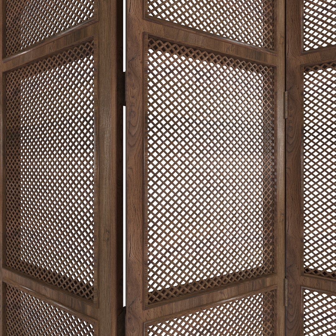3D Wood Screen Paravan Model - TurboSquid 1460772