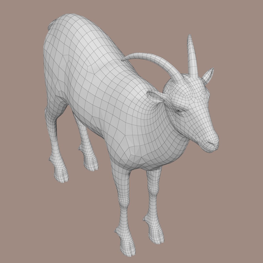 3d model of bighorn sheep female fur