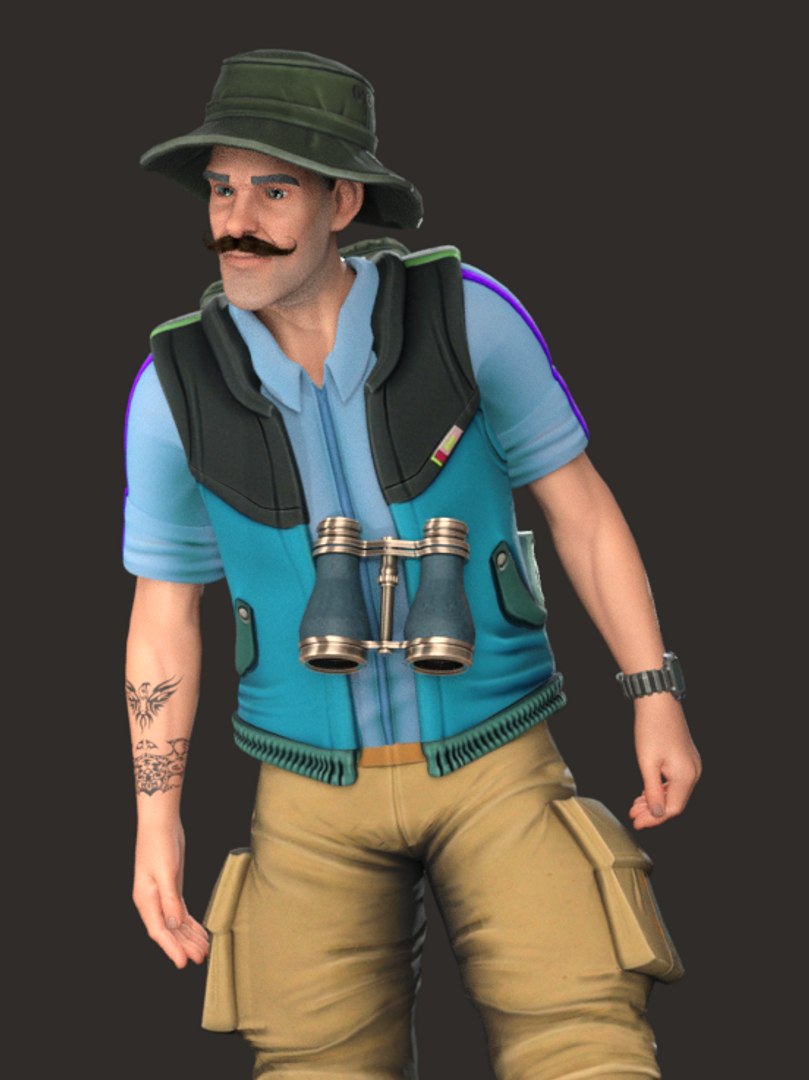 Cartoon Rigged Adventure Man B Character 3D Model 3D Model - TurboSquid ...
