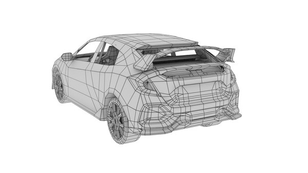 Carro Low Poly - Honda Civic Type R 2018 Modelo 3D - TurboSquid 1771352