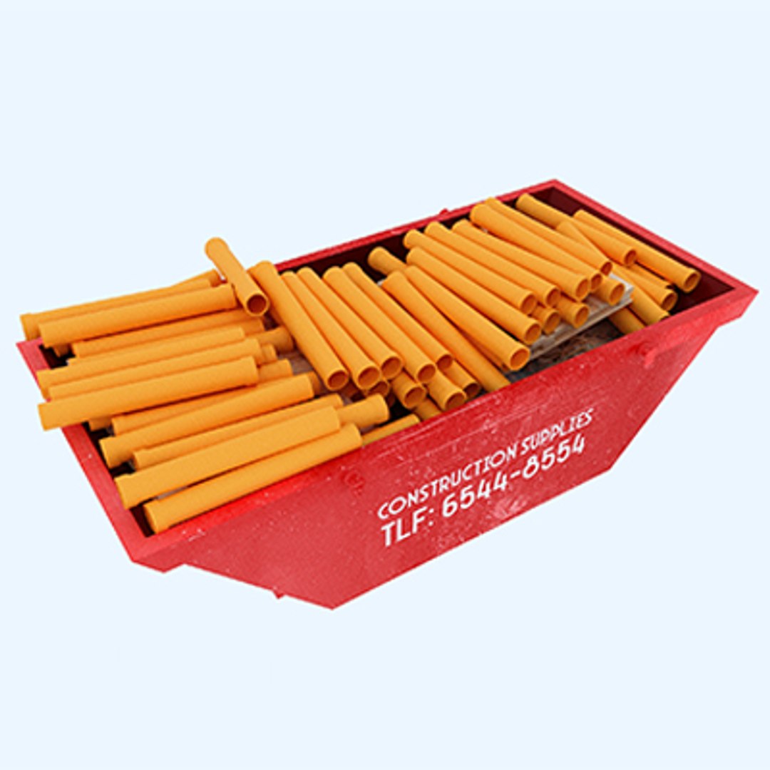 Industrial Container With PVC Pipes 3D - TurboSquid 1966386