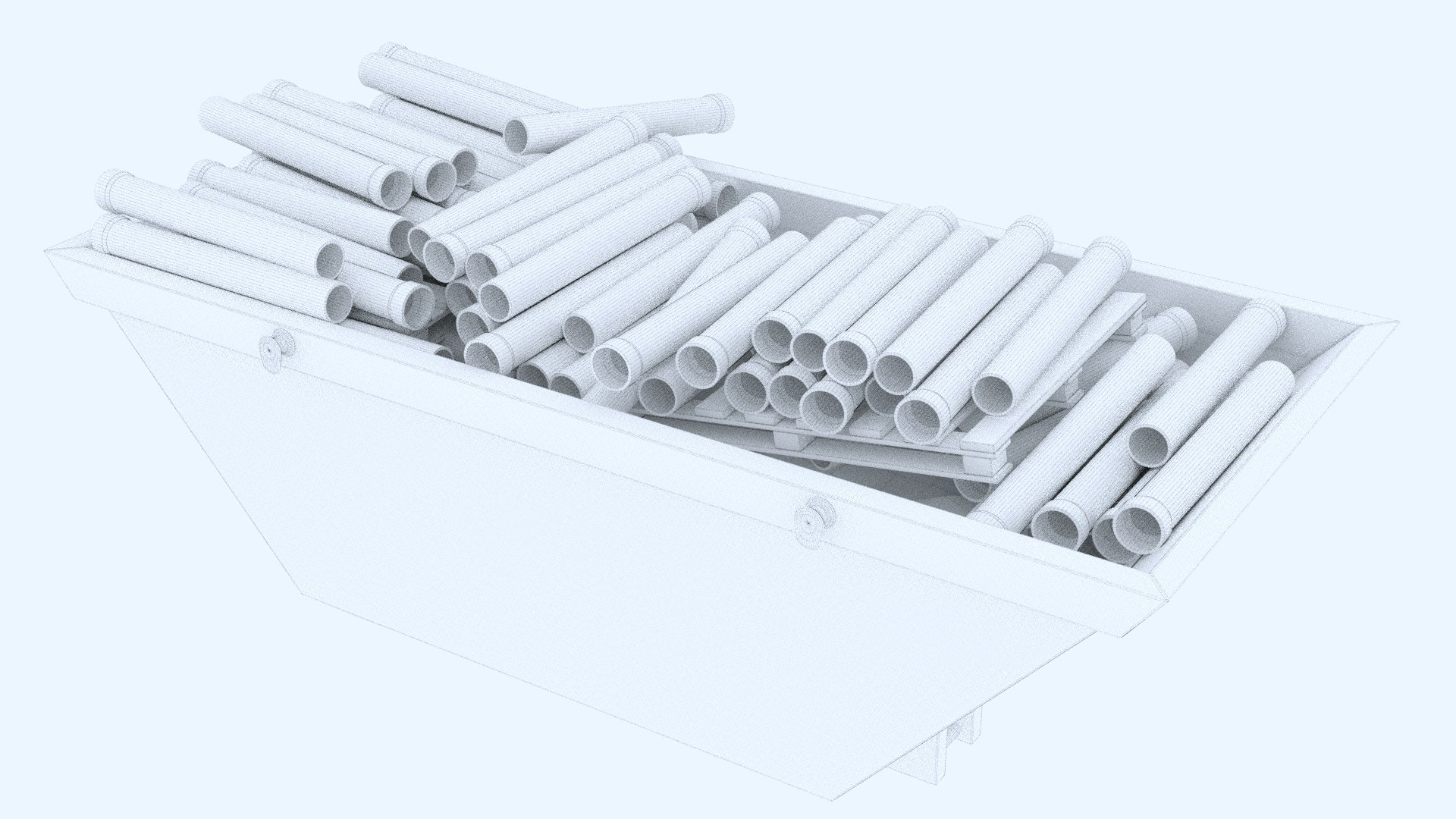 Industrial Container With PVC Pipes 3D - TurboSquid 1966386