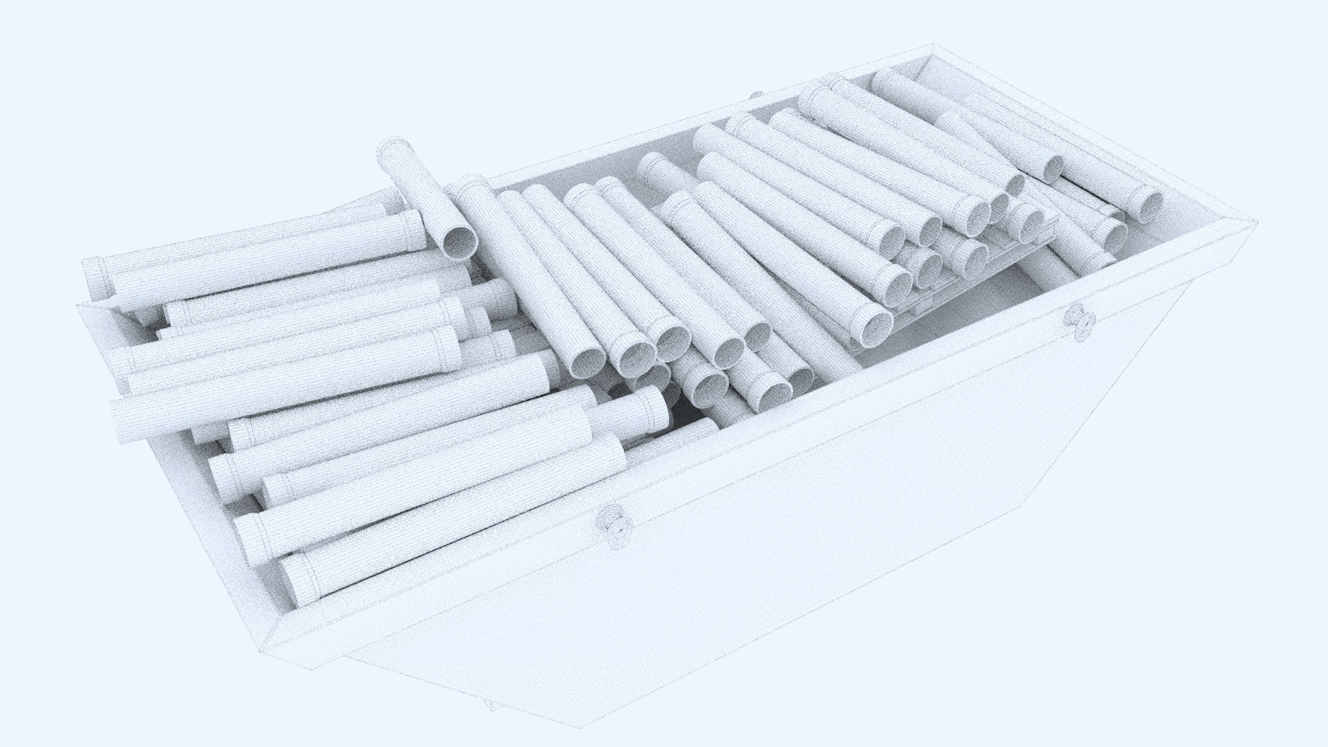 Industrial Container With PVC Pipes 3D - TurboSquid 1966386