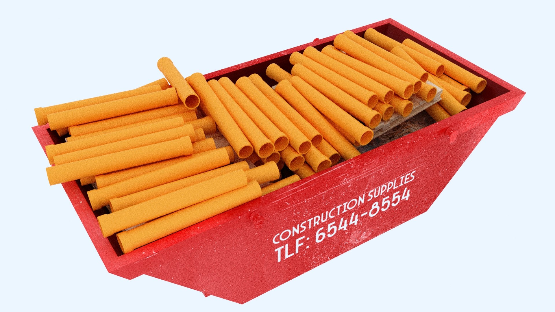 Industrial Container With PVC Pipes 3D - TurboSquid 1966386