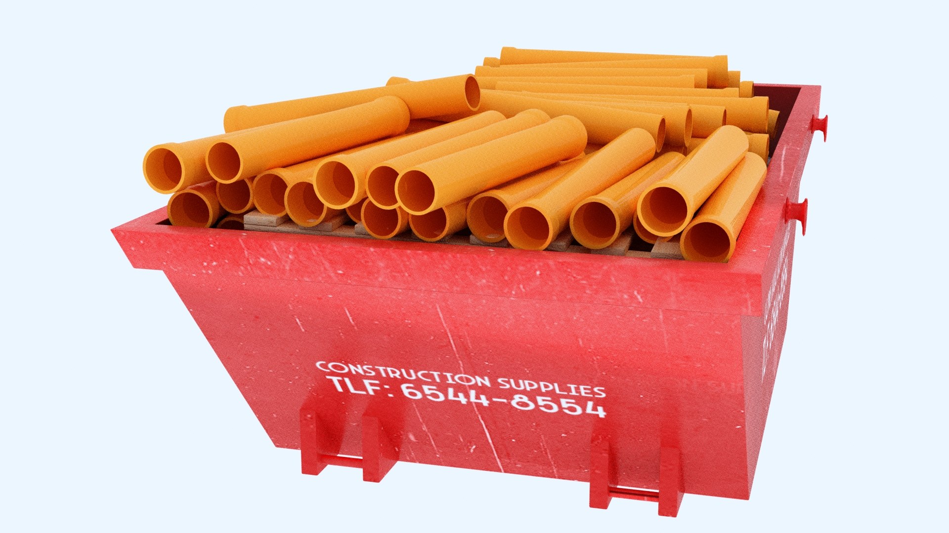 Industrial Container With PVC Pipes 3D - TurboSquid 1966386