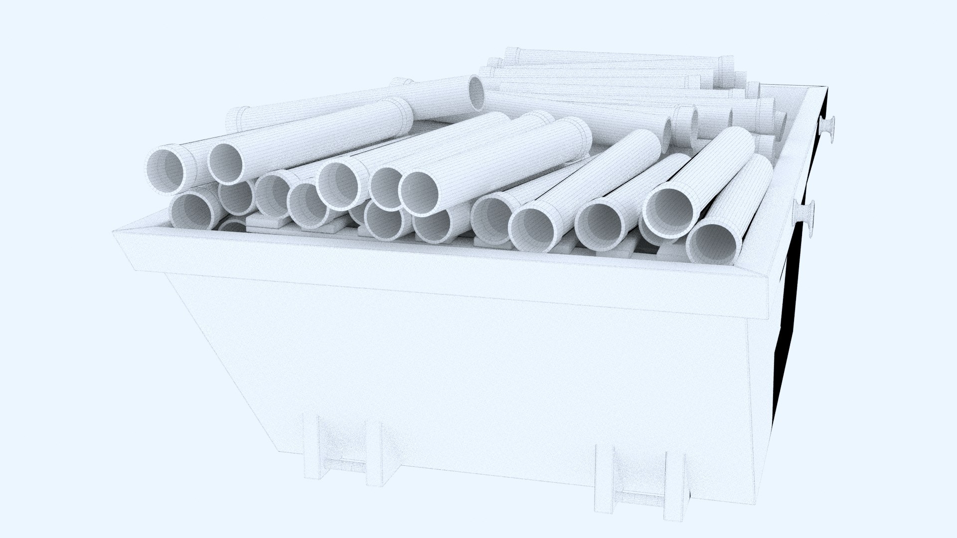 Industrial Container With PVC Pipes 3D - TurboSquid 1966386