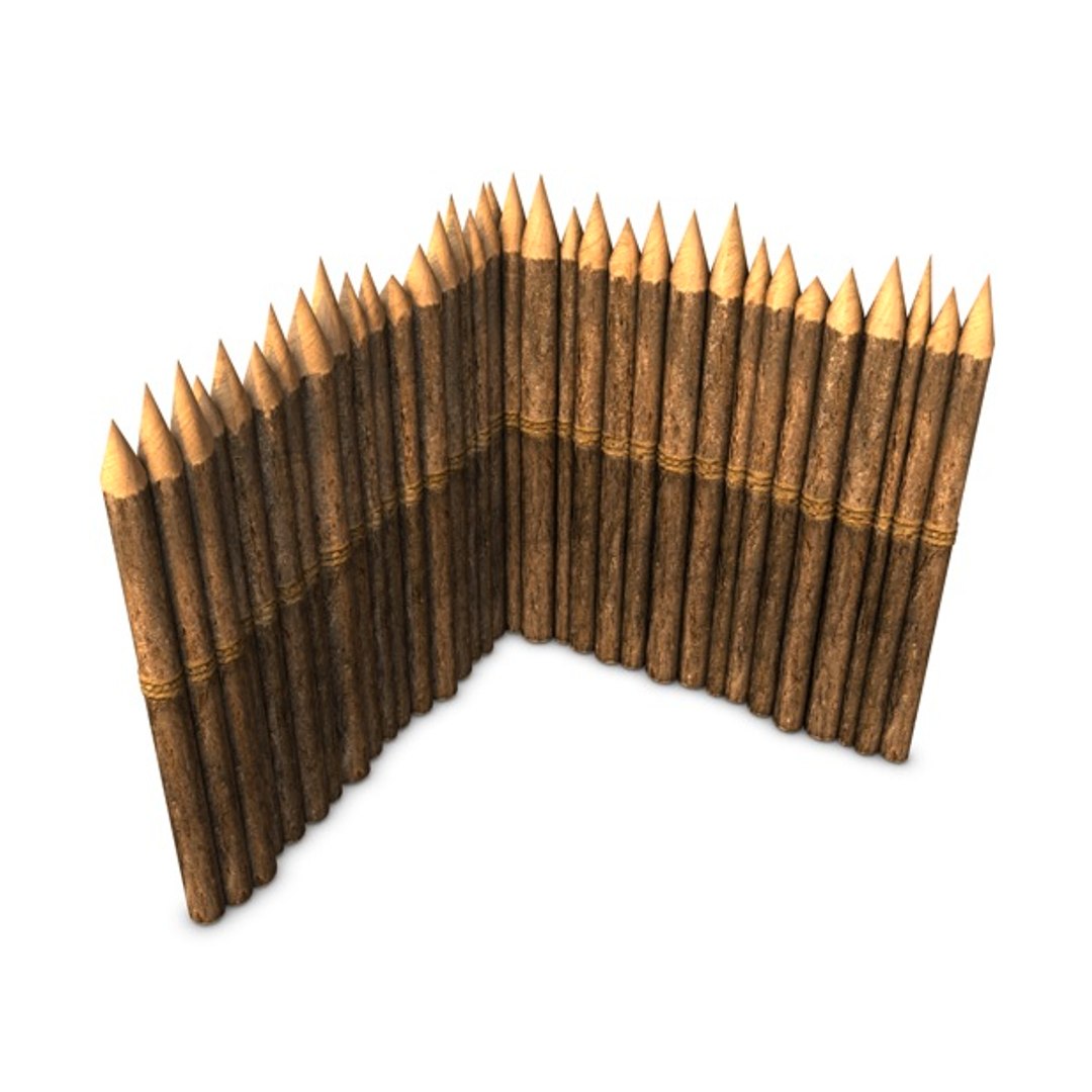Wood Stockade 3d Model