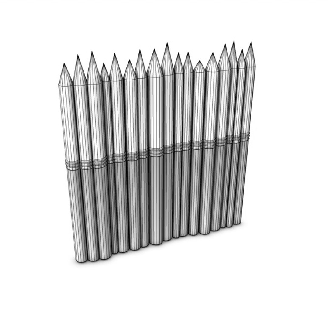 Wood Stockade 3d Model