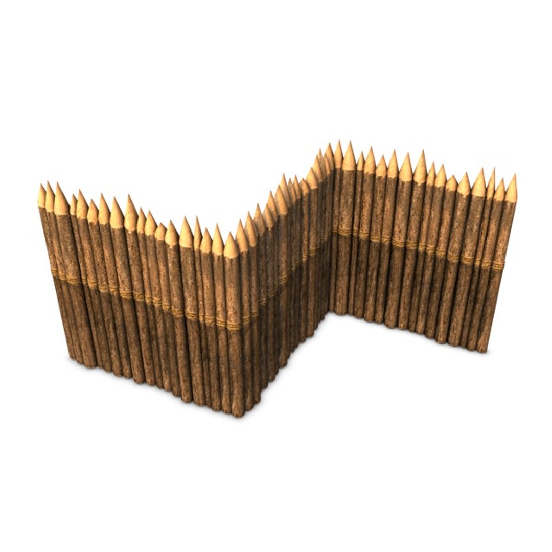 Wood Stockade 3d Model