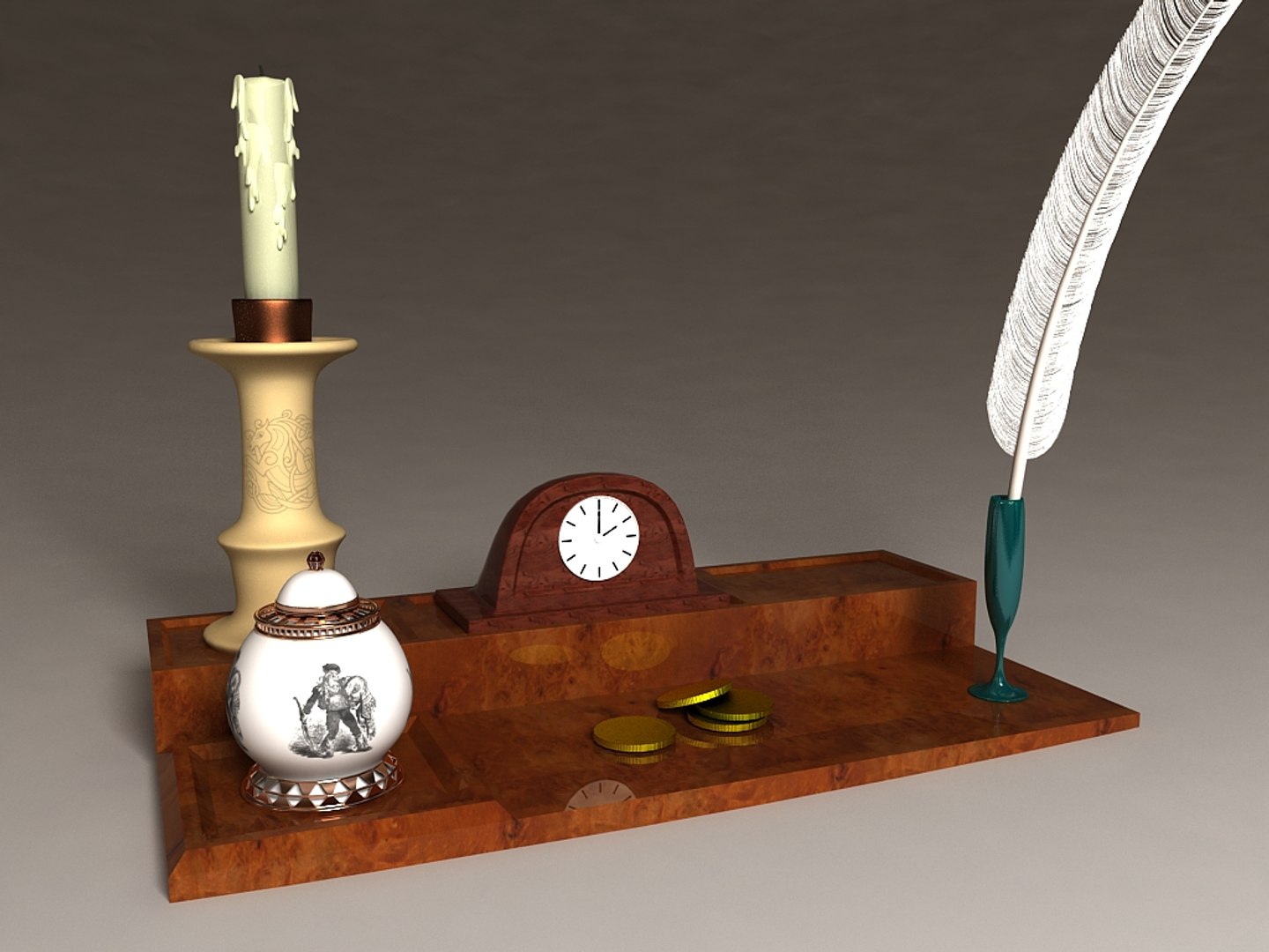 Interior Inkpot 3d Model