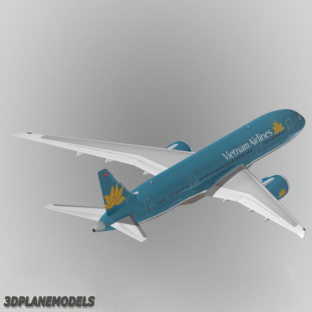 3d b787-8 vietnam airlines model